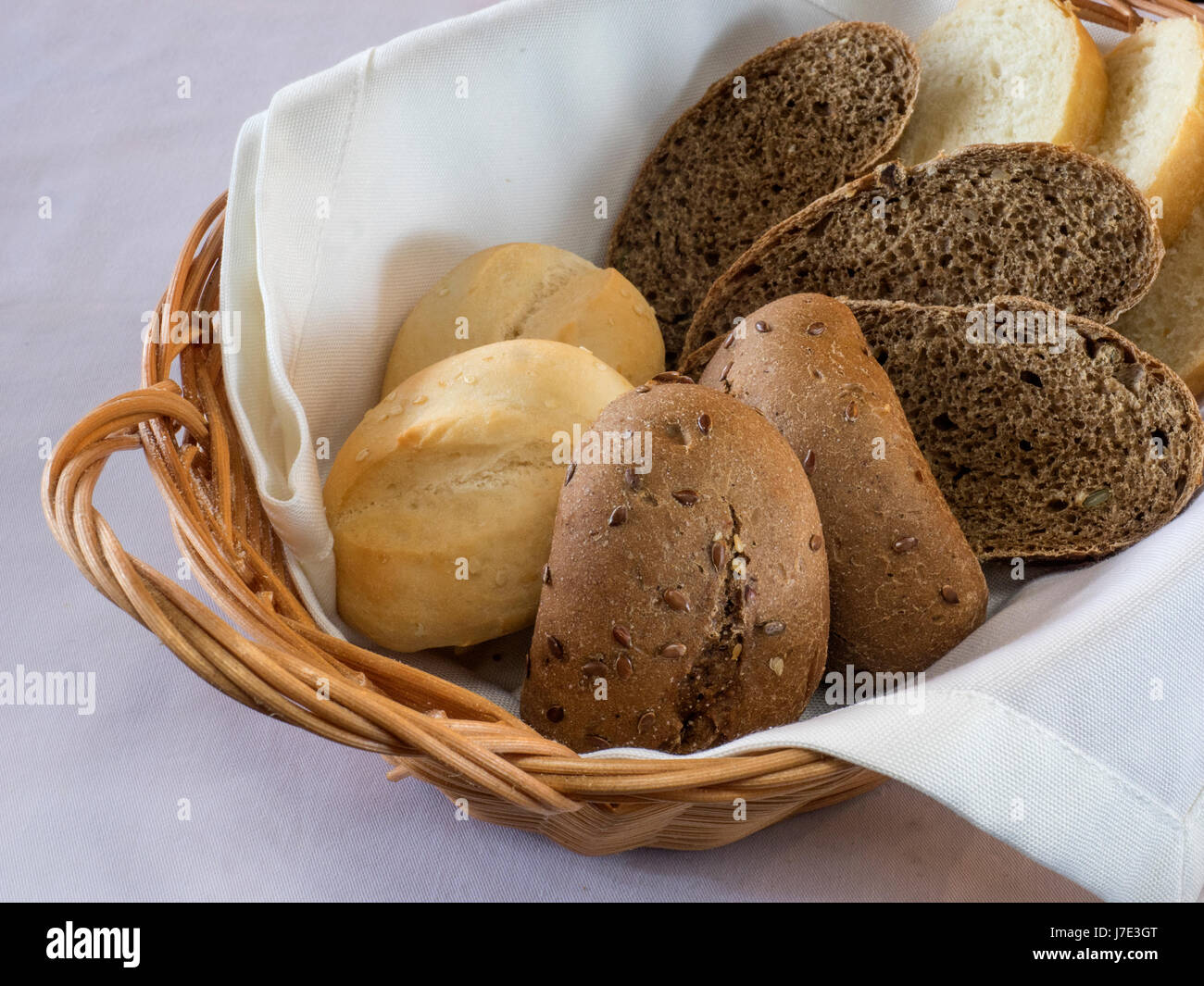 Various kinds of bread for dinner Stock Photo - Alamy