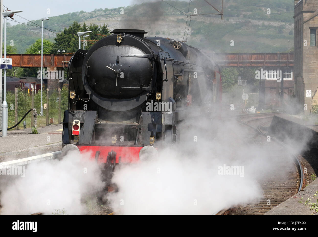 Merchant Navy class steam locomotive British India Line in black livery ...