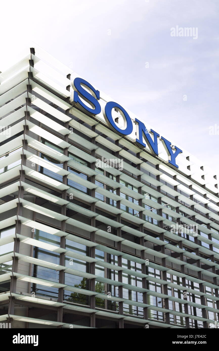 PRAGUE, CZECH REPUBLIC - MAY 22: Sony company logo on headquarters ...
