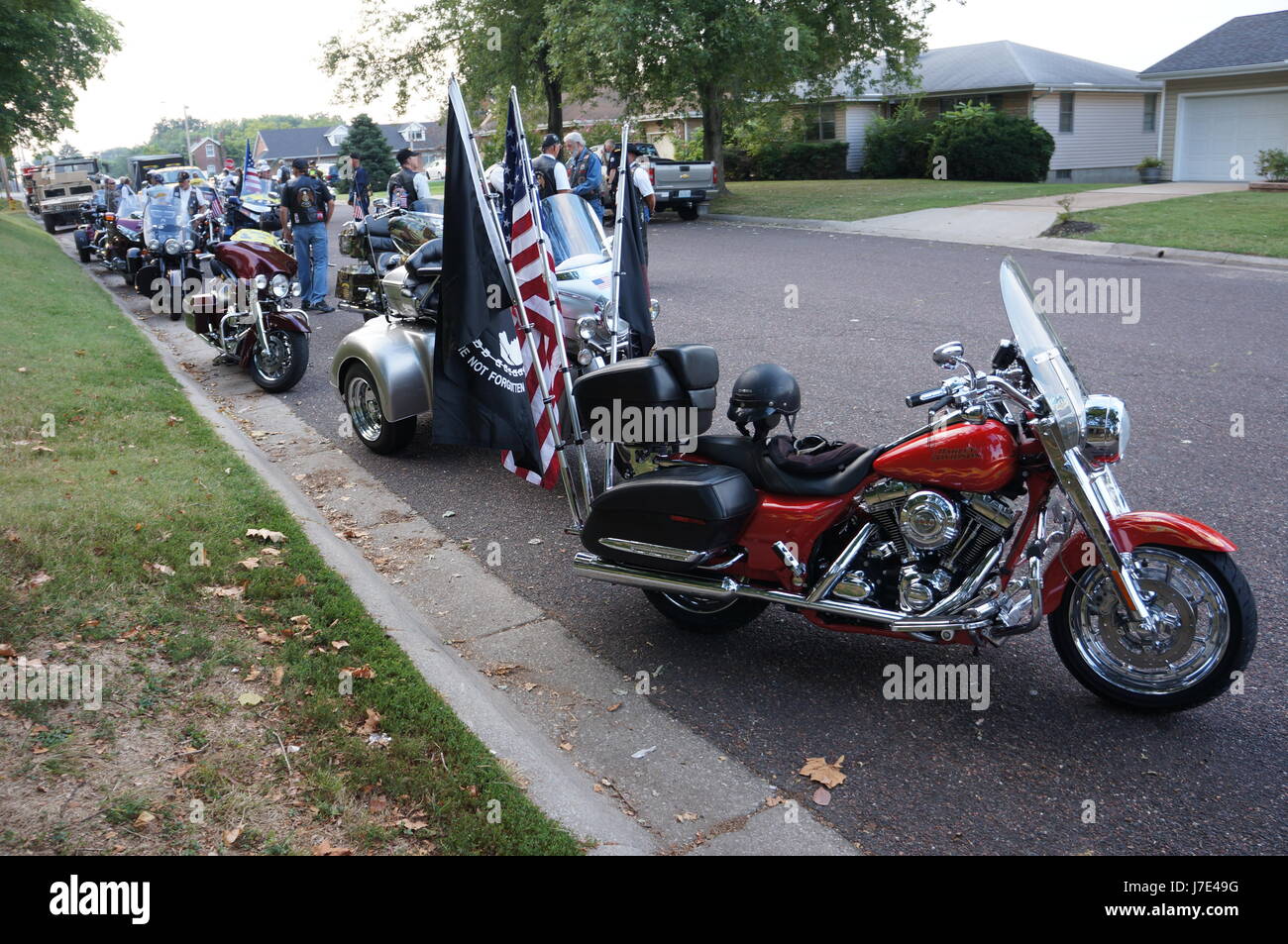 motorcycle parade veterans USA Stock Photo - Alamy