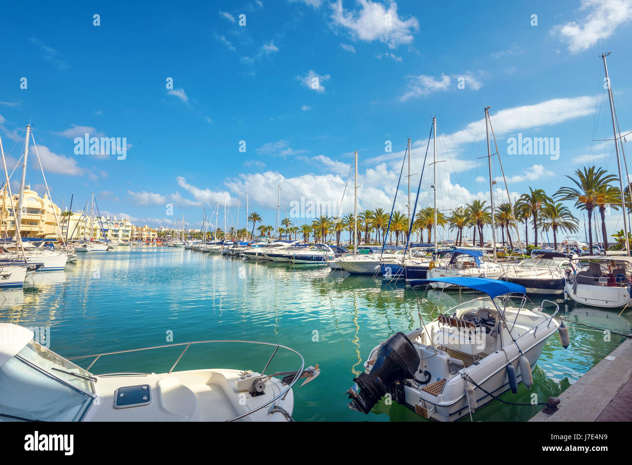 Puerto Marina in Benalmadena. Costa del Sol, Malaga province, Andalusia ...