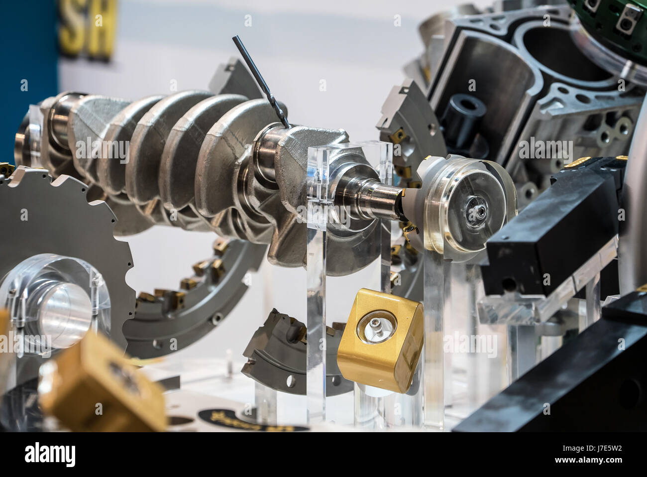 Structure part machining, machine details background Stock Photo - Alamy