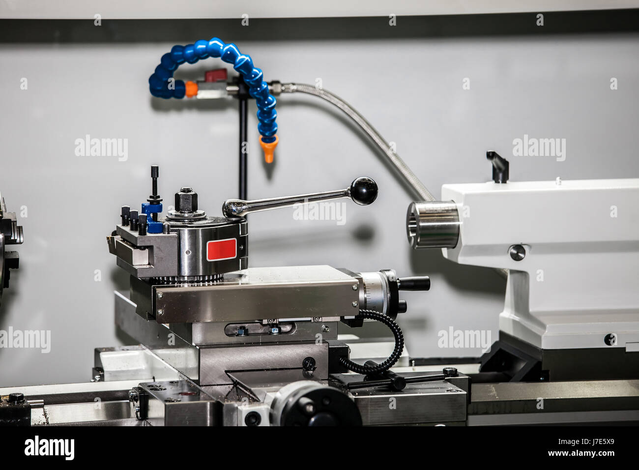 CNC machining, lathe turning machine, metal processing equipment Stock ...