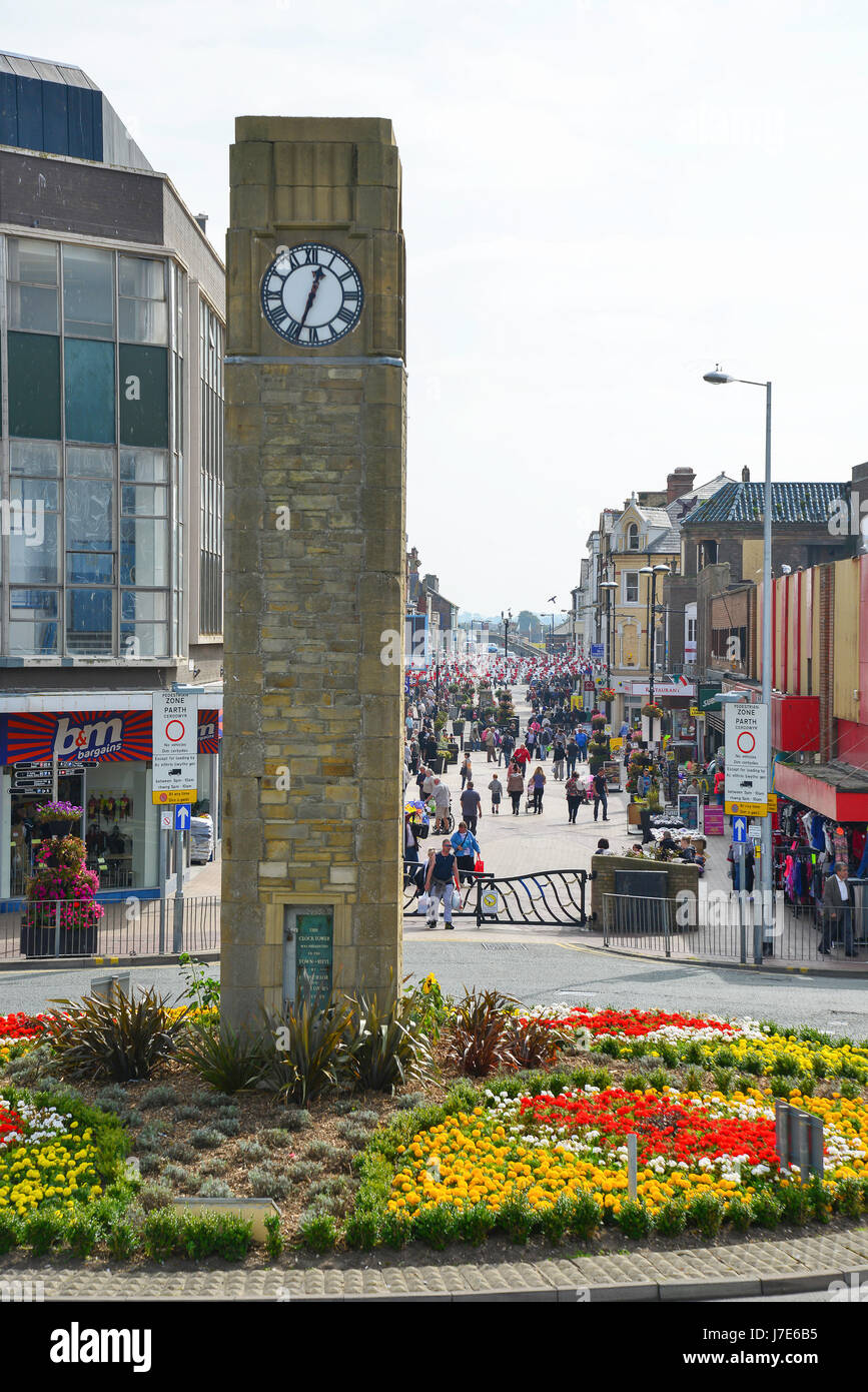Rhyl Clock Tower and High Street, Rhyl (Y Rhyl), Denbighshire (Sir ...