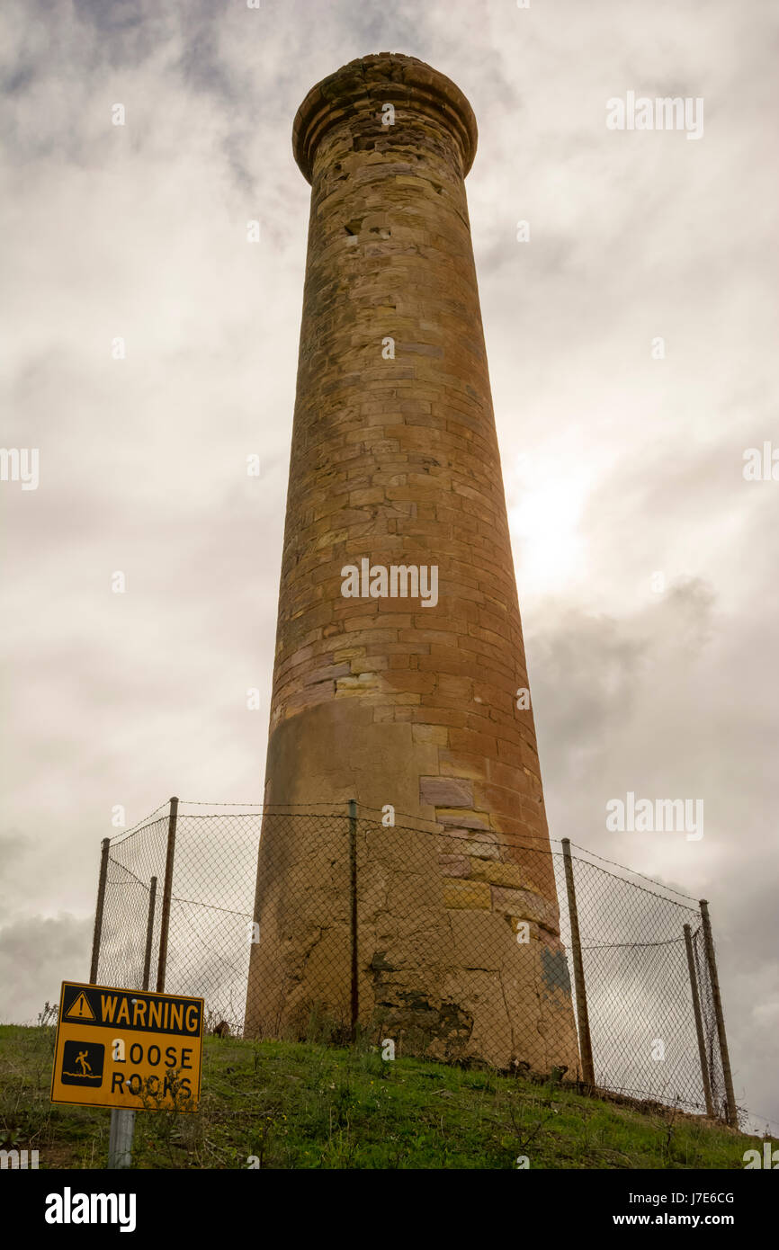 The historic draught chimney at the Kapunda Copper Mine in Kapunda ...