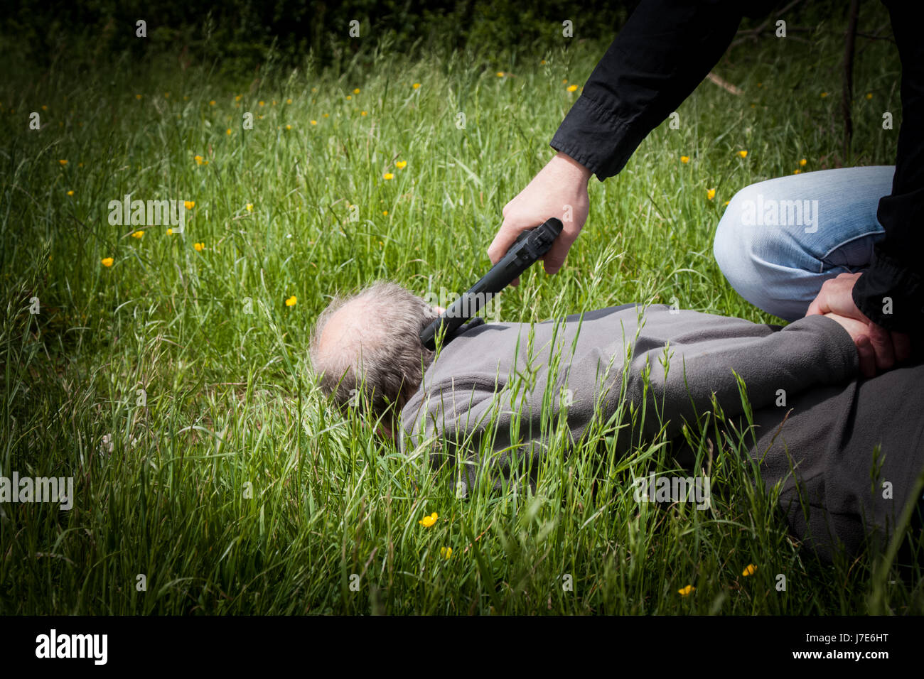 The crime scene, murder, investigation, police caught the killer and ...