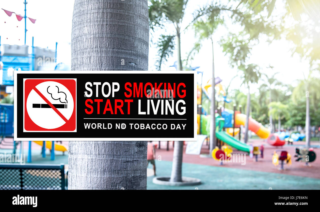 No smoking sign playground hi-res stock photography and images - Alamy