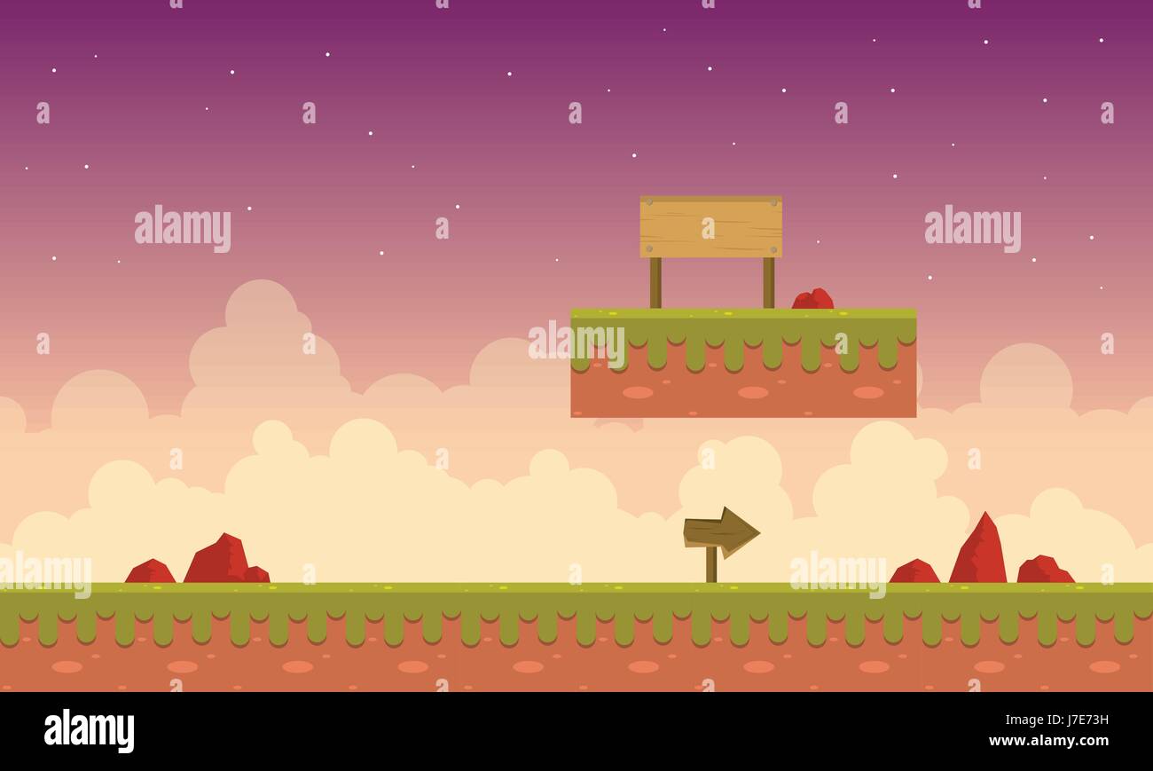 Game background with cloud scenery Stock Vector Image & Art - Alamy