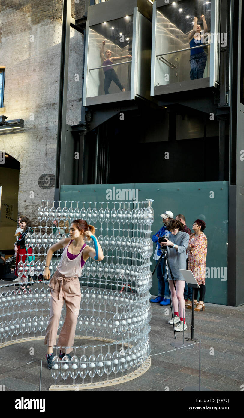 Students and visitors at the Central Saint Martins University of the ...