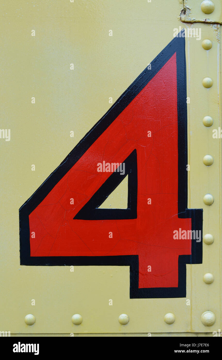 vintage handpainted number 9 Stock Photo - Alamy