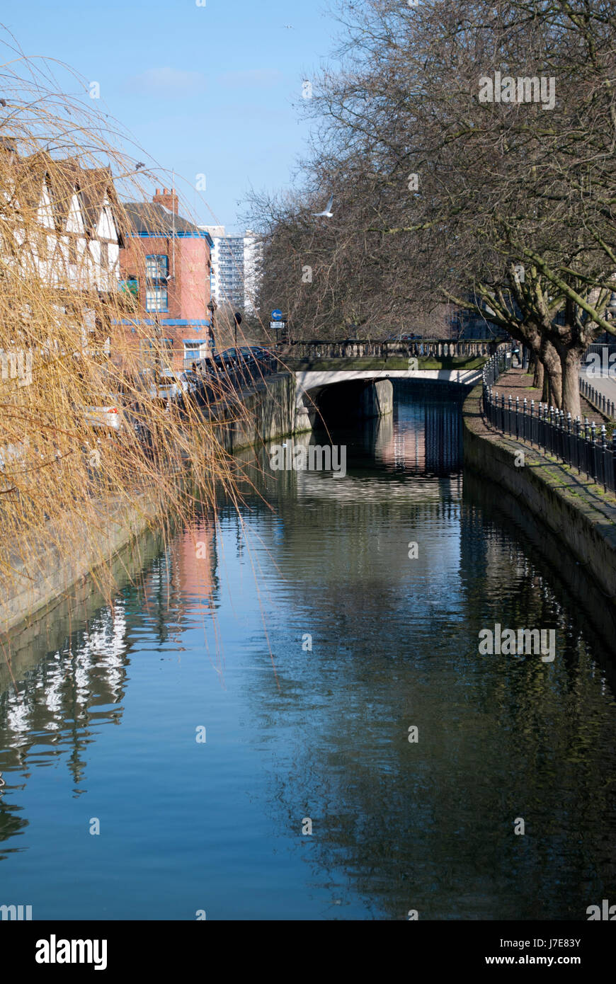 River Witham in the centre of Lincoln Stock Photo - Alamy