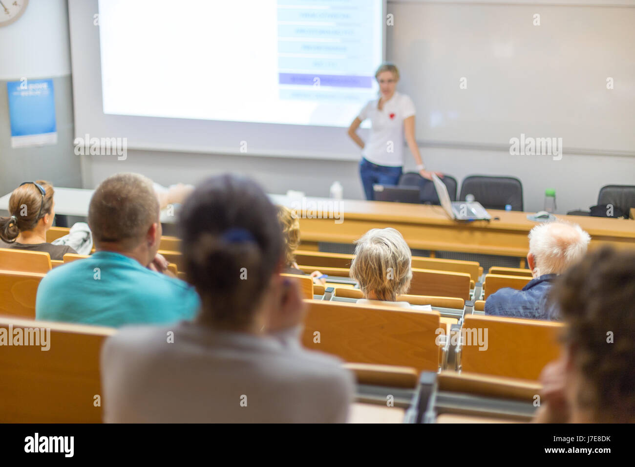 Instructor teaching first aid cardiopulmonary resuscitation workshop ...
