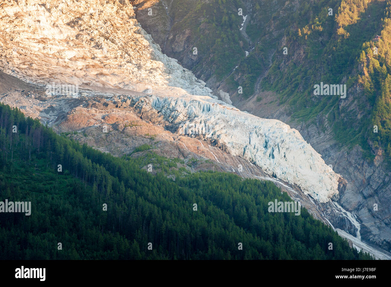Les Bossons glacier at the Mont Blanc Stock Photo - Alamy