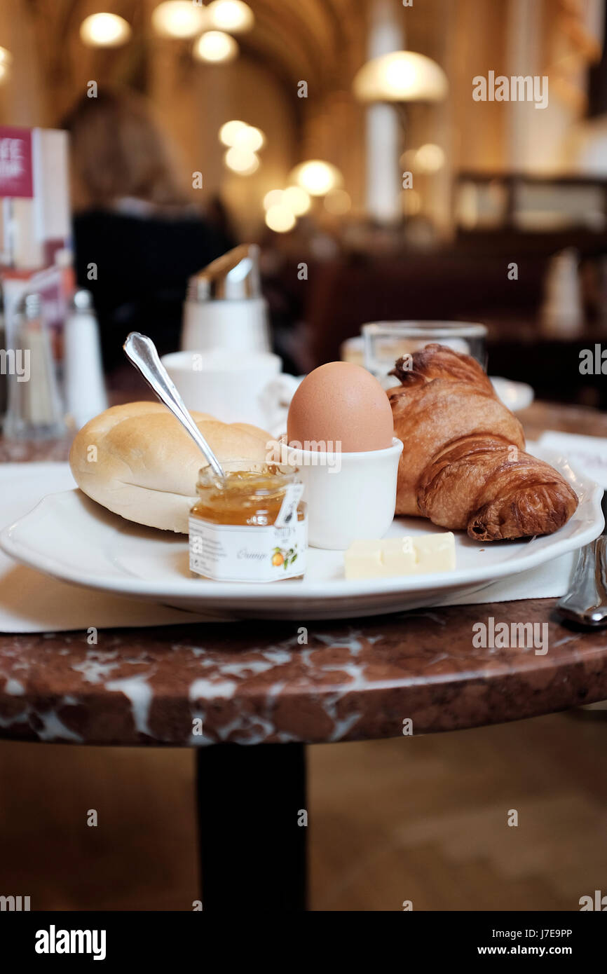 Viennese Style Breakfast, Cafe Centra, Vienna, Austria Stock Photo - Alamy