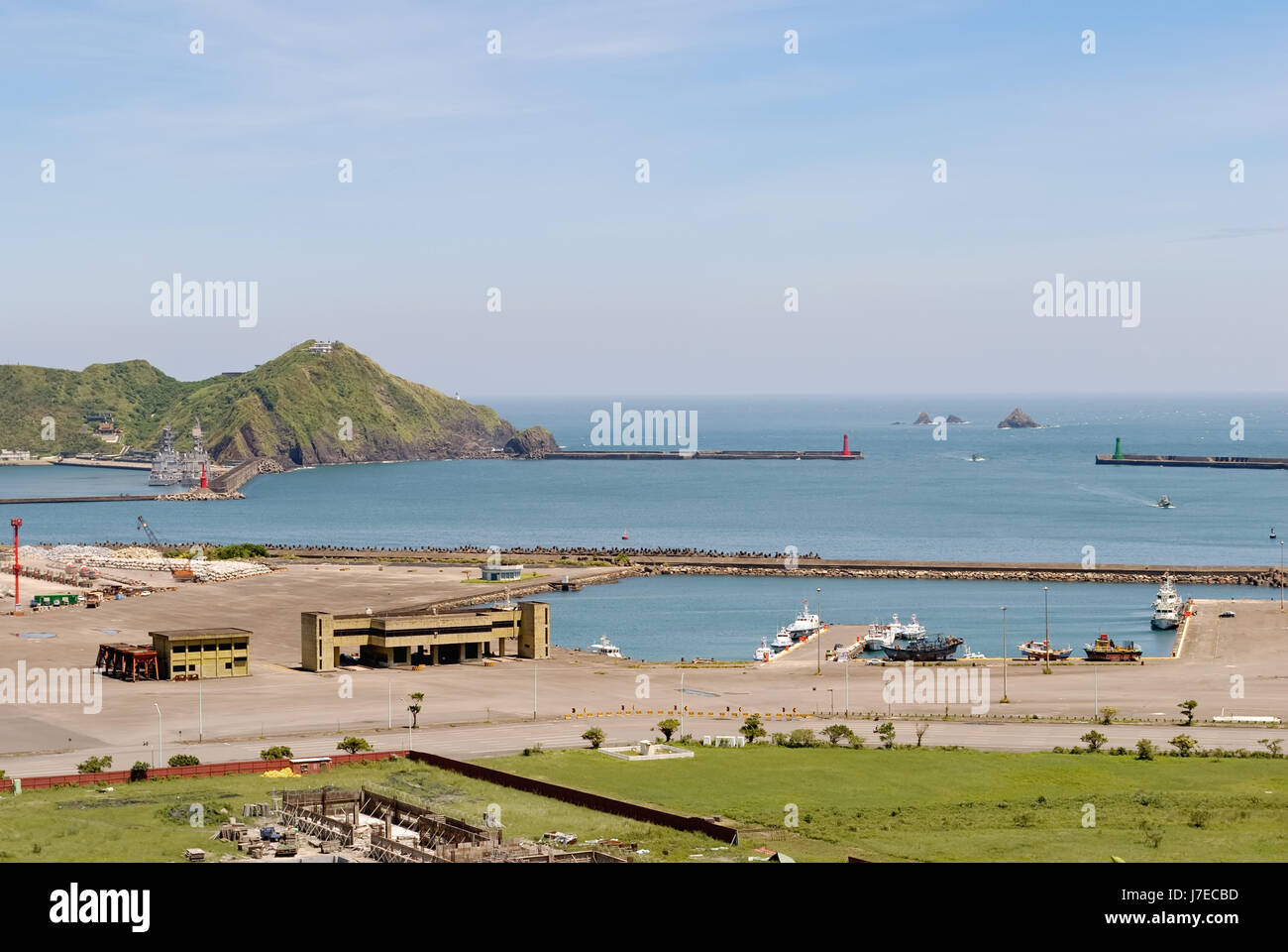 harbor afternoon seaport landmark exterior salt water sea ocean water ...