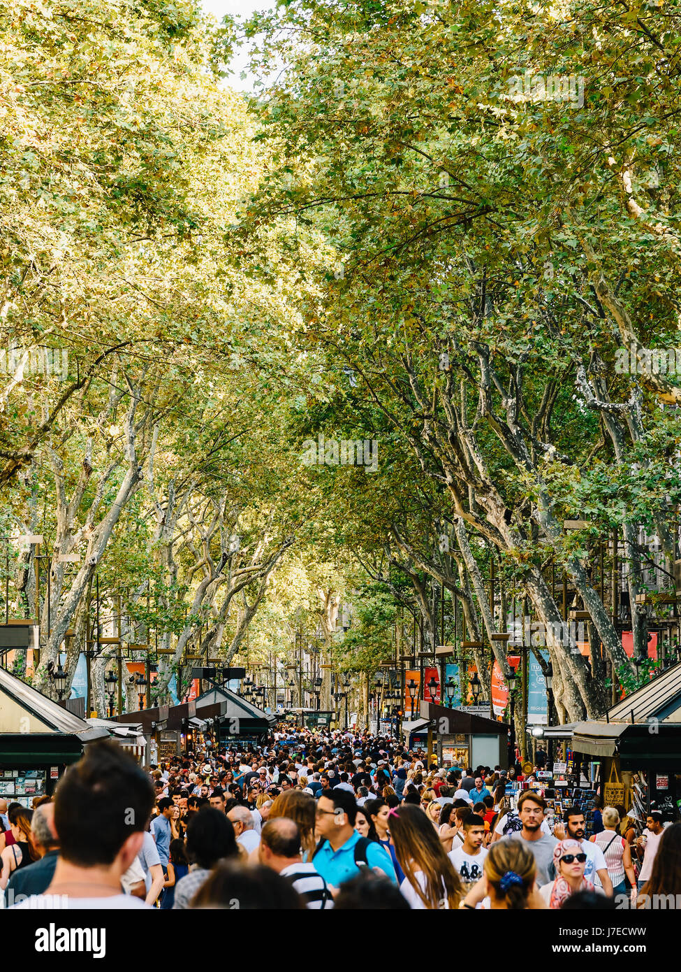 BARCELONA, SPAIN - AUGUST 04, 2016: Crowd Of People In Central ...
