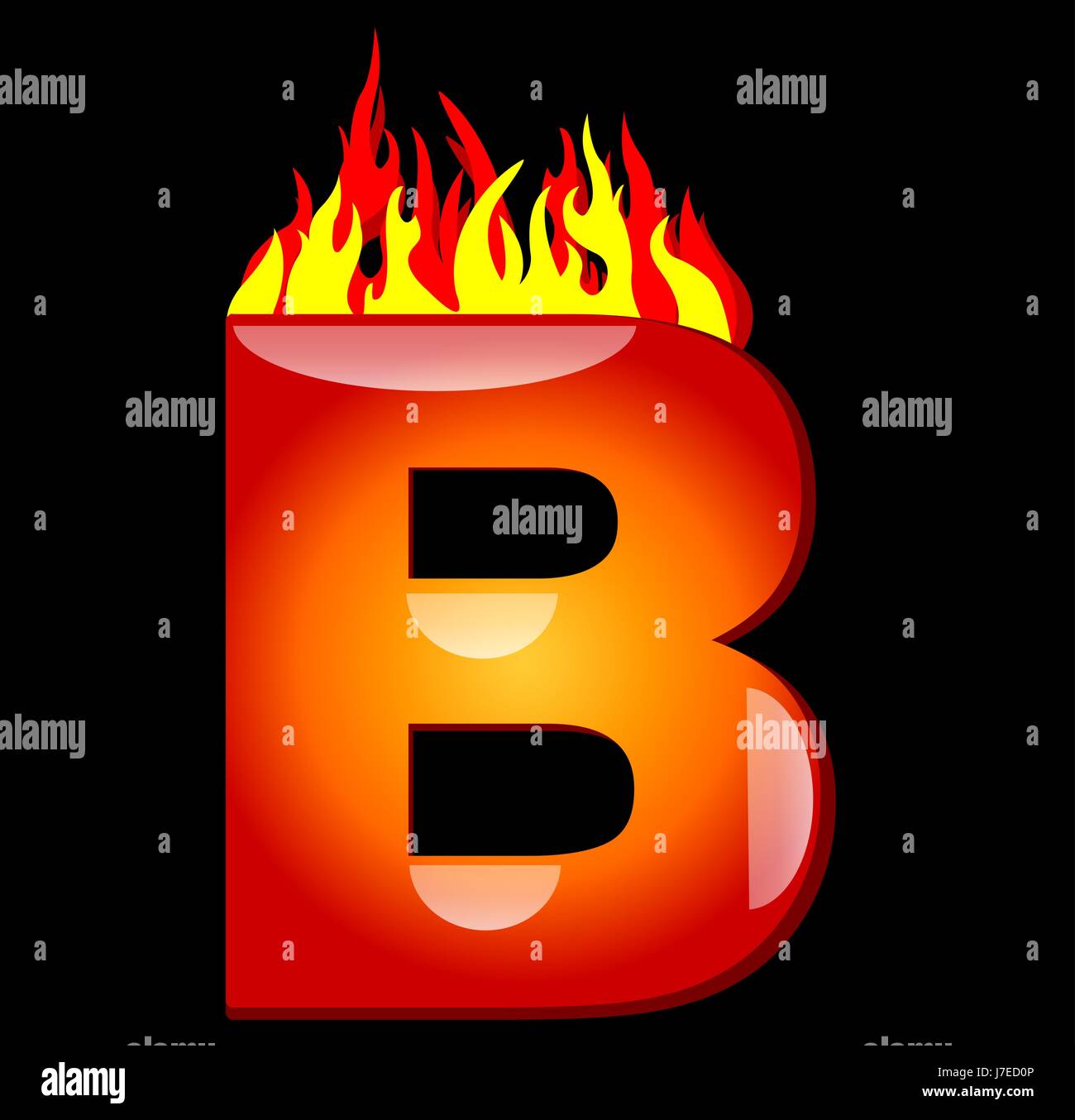 burning letter b Stock Photo - Alamy