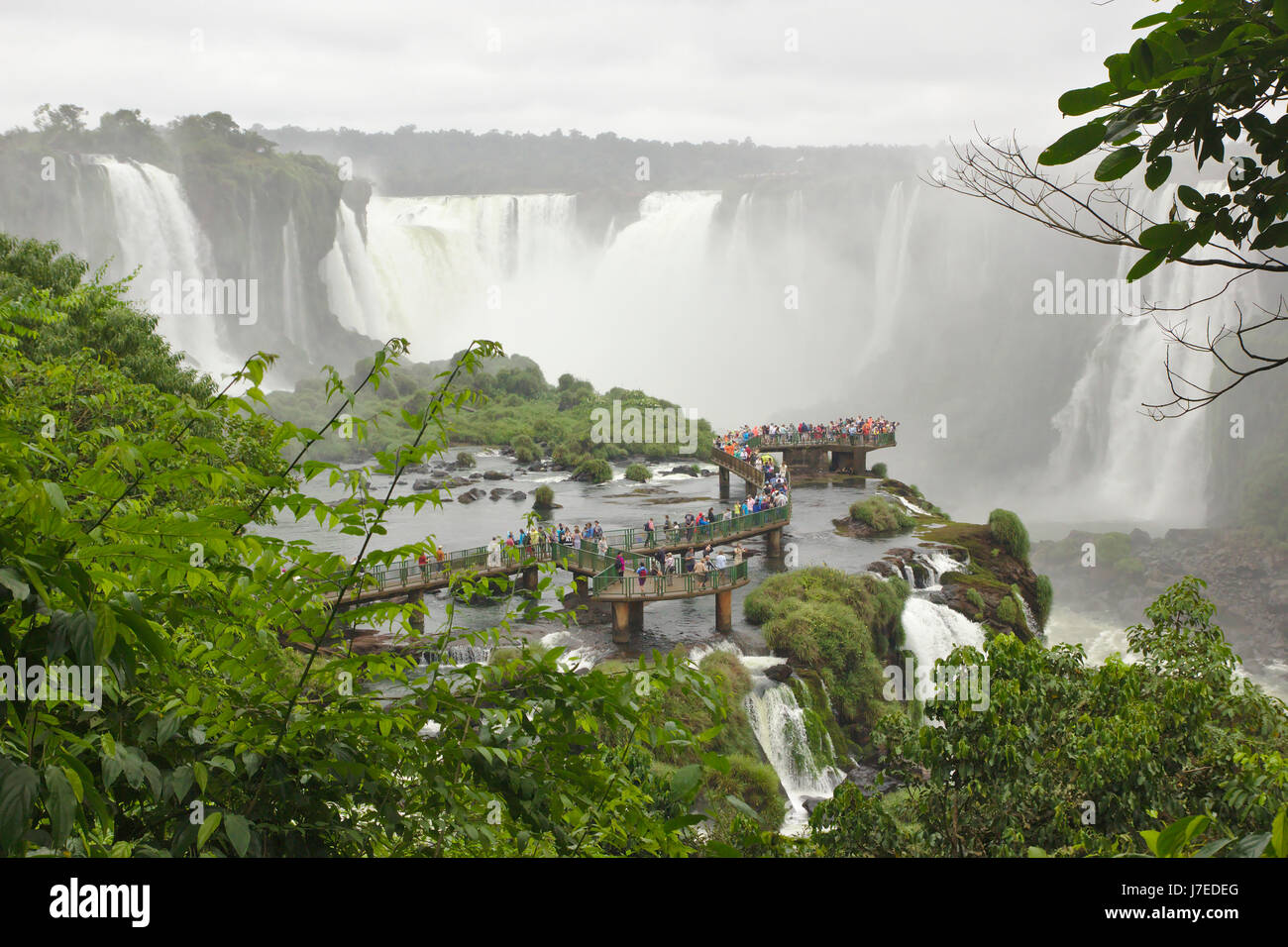 Iguazu Falls, Brazilian Falls from walkway near Devil's throat, Brazil ...