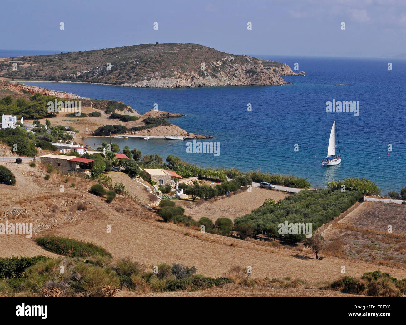 greece greek island landscape scenery countryside nature salt water sea ...