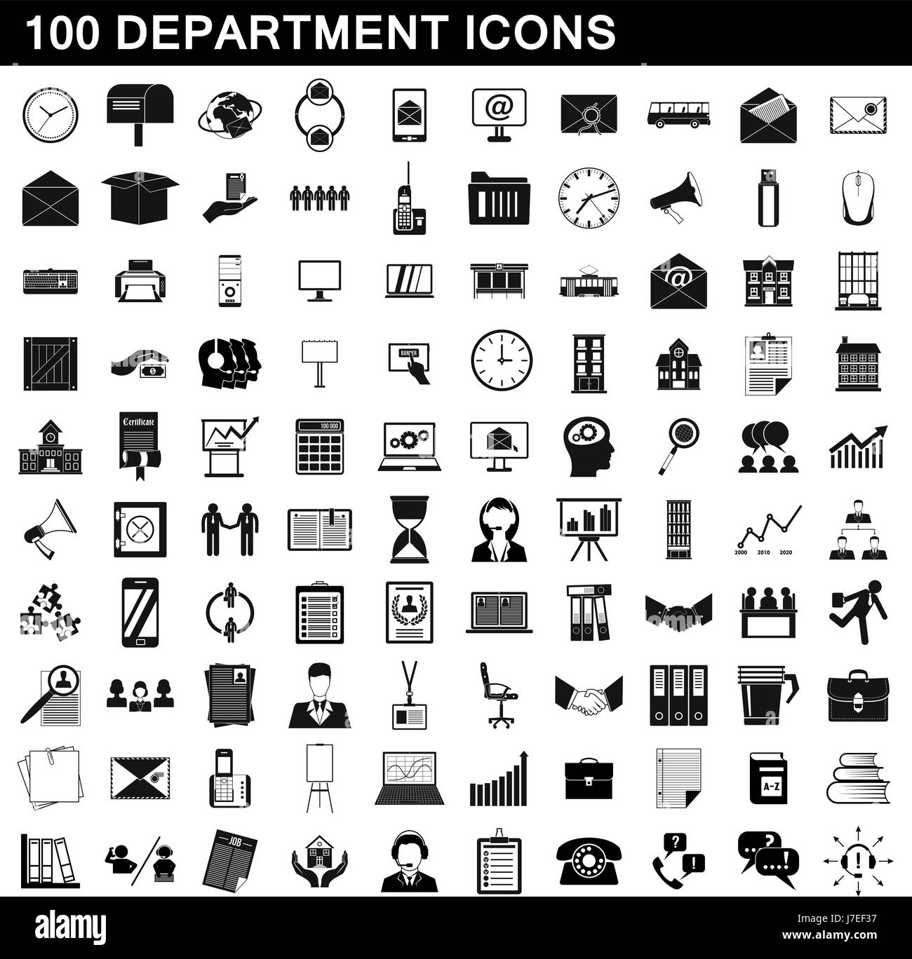 100 department icons set, simple style Stock Vector Image & Art - Alamy