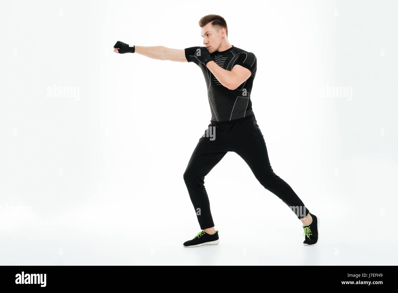 Side view muscular man boxing hi-res stock photography and images - Alamy