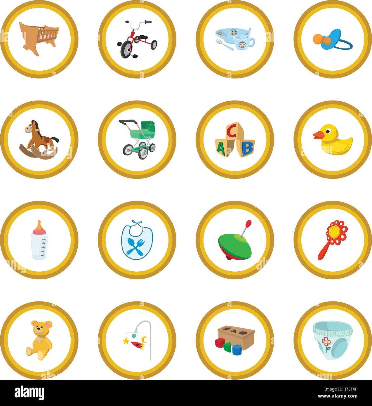 Baby cartoon icon circle Stock Vector Image & Art - Alamy