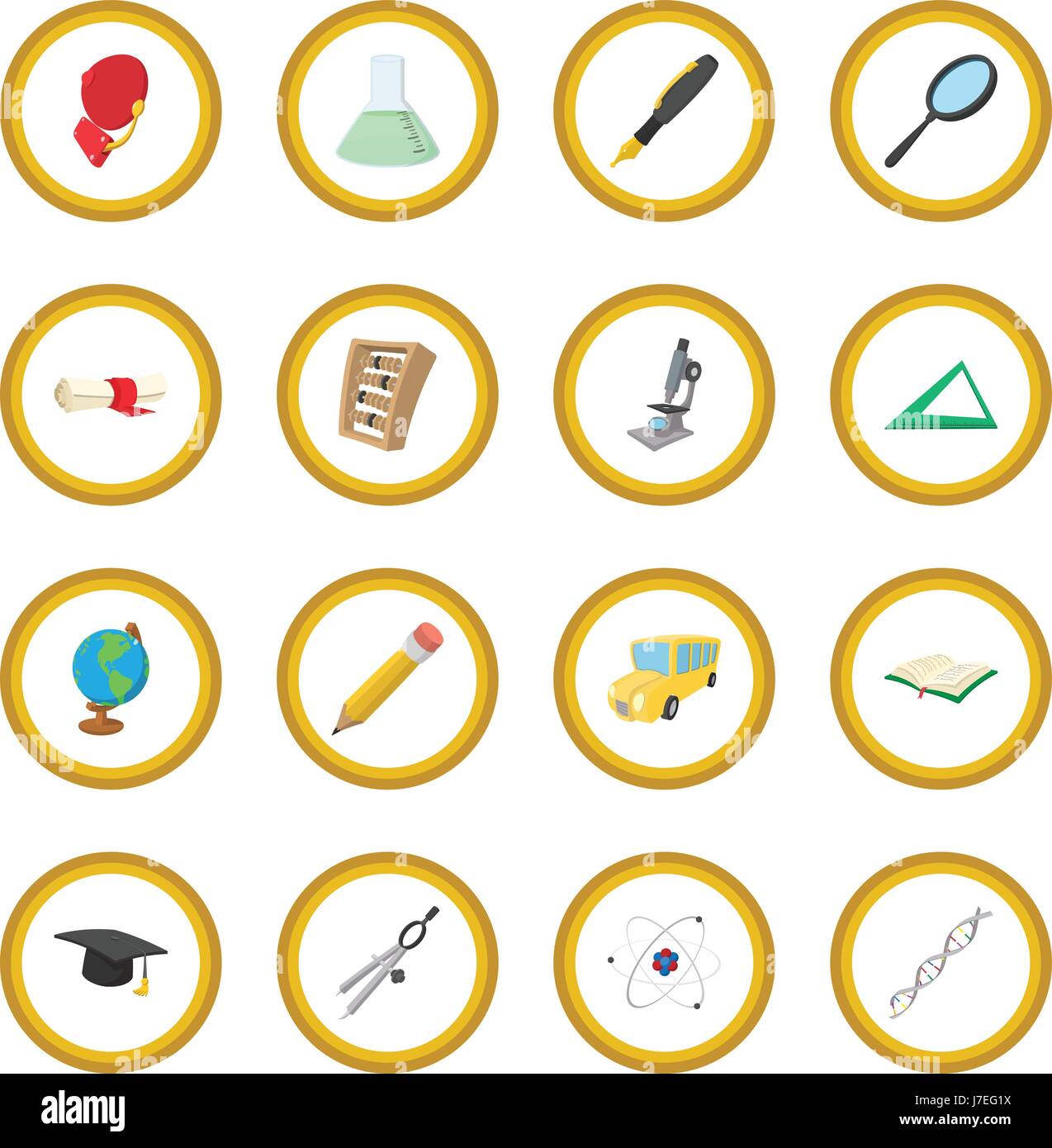 Education cartoon icon circle Stock Vector Image & Art - Alamy