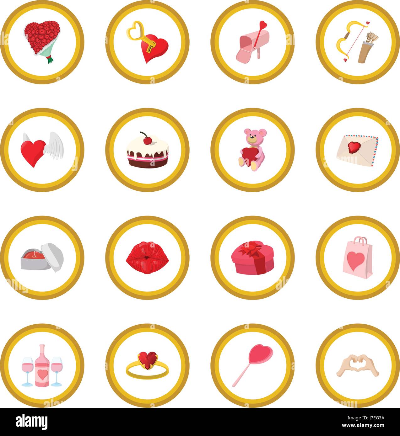 Love cartoon icon circle Stock Vector Image & Art - Alamy