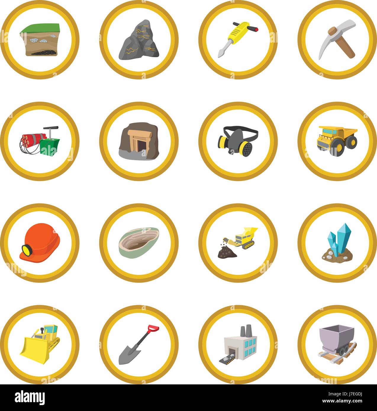 Mining icon circle Stock Vector Image & Art - Alamy