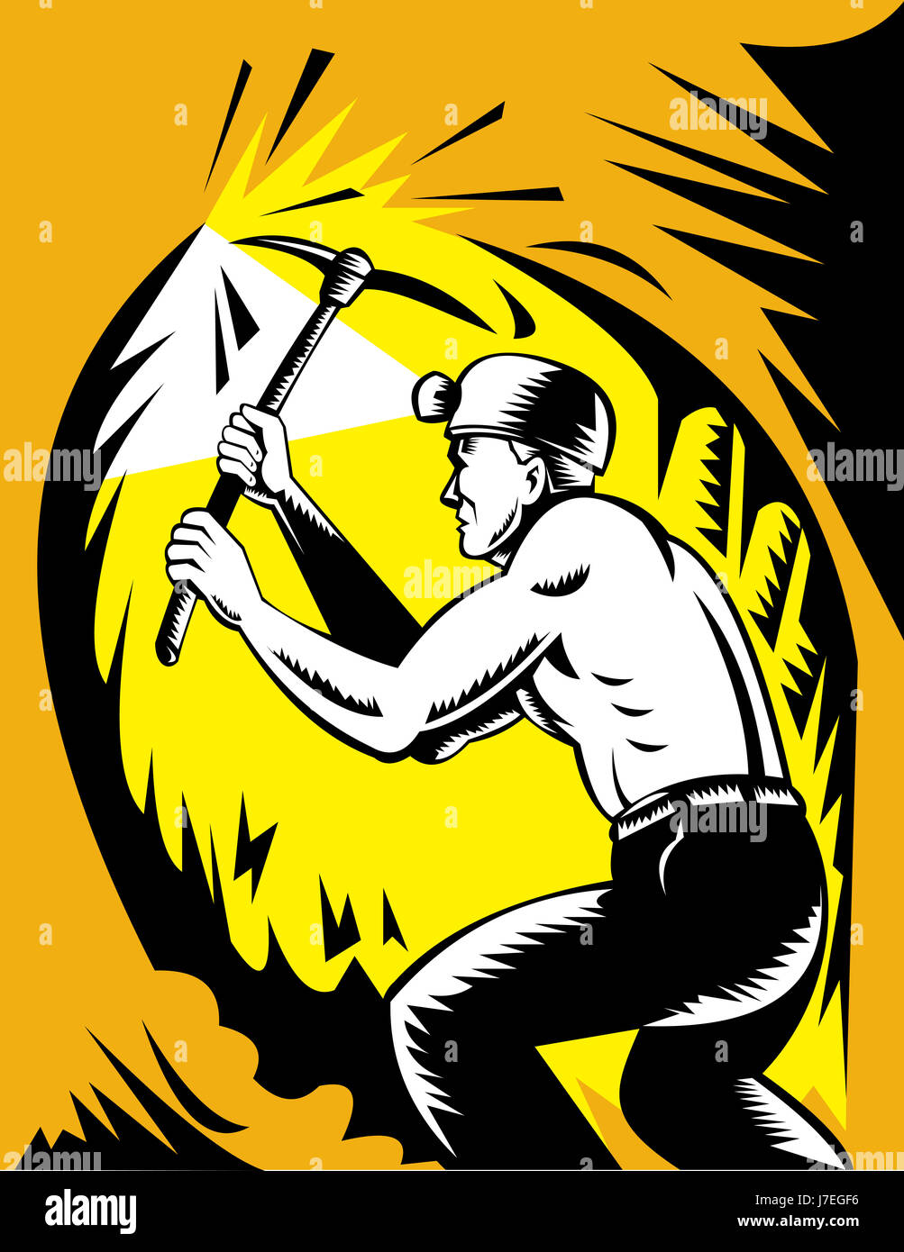 industry illustration work factory coal mine digging workers laborer ...
