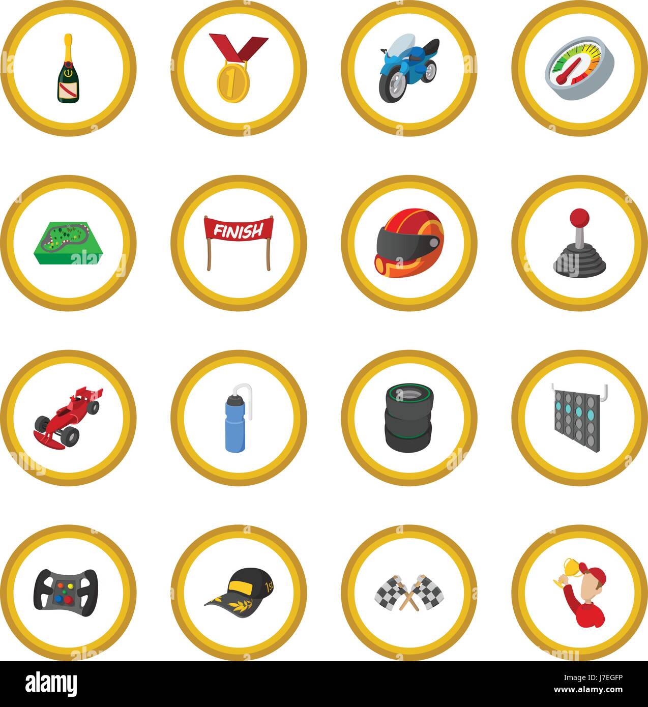 Car racing cartoon icon circle Stock Vector Image & Art - Alamy