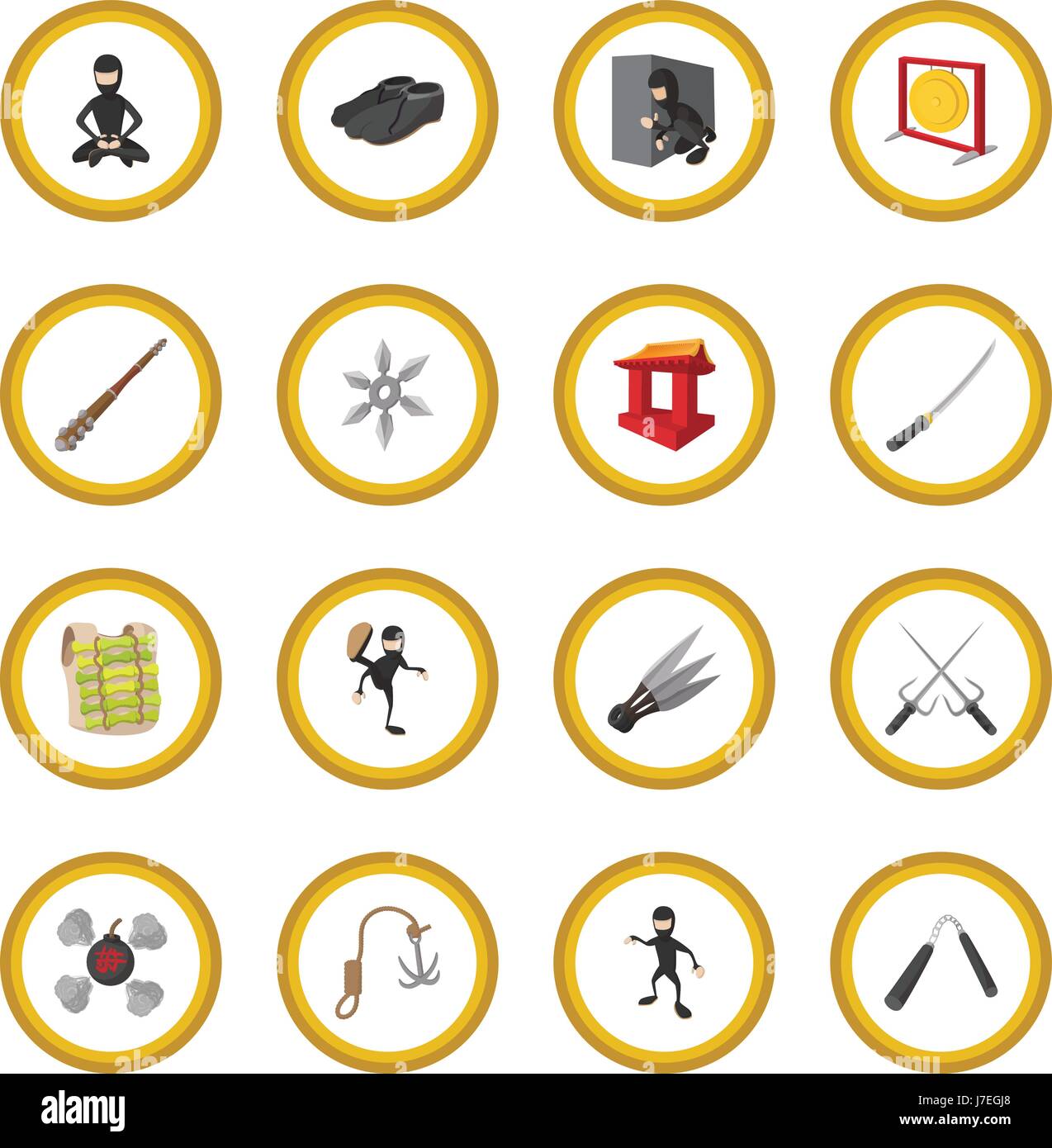 Ninja scroll vector icon cartoon hi-res stock photography and images ...