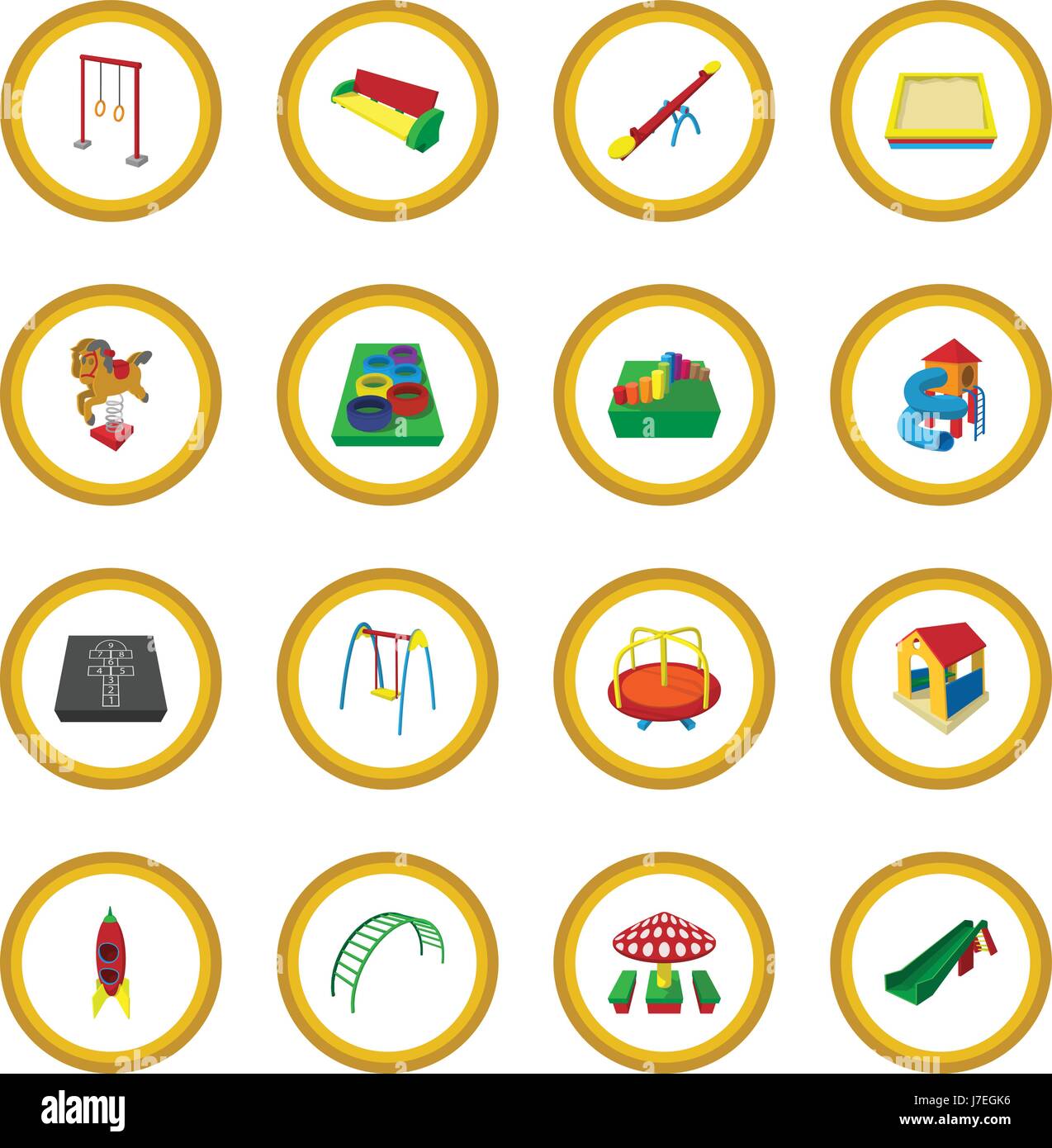 Playground cartoon icon circle Stock Vector Image & Art - Alamy