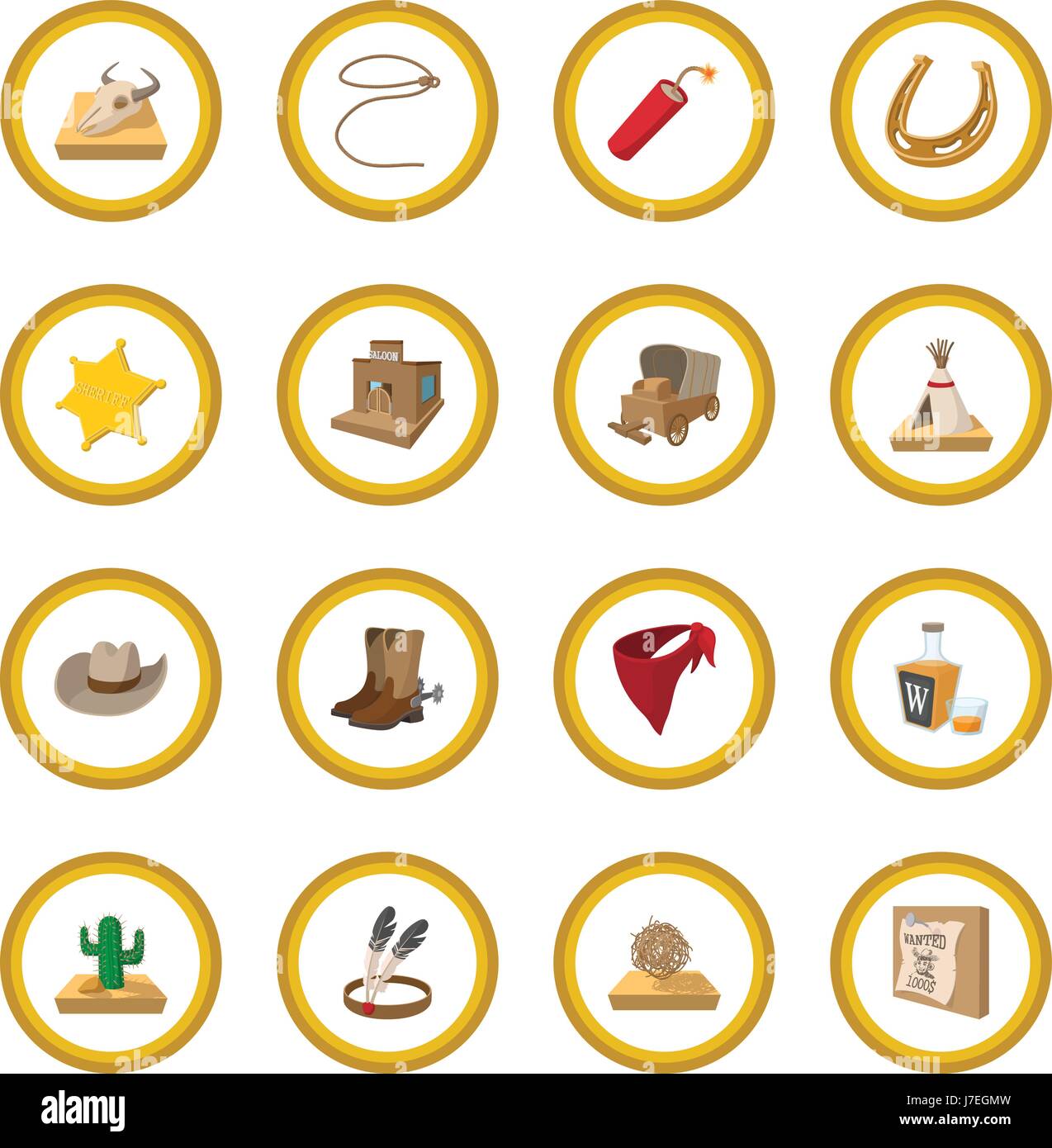 Symbol lasso icon cartoon Cut Out Stock Images & Pictures - Alamy