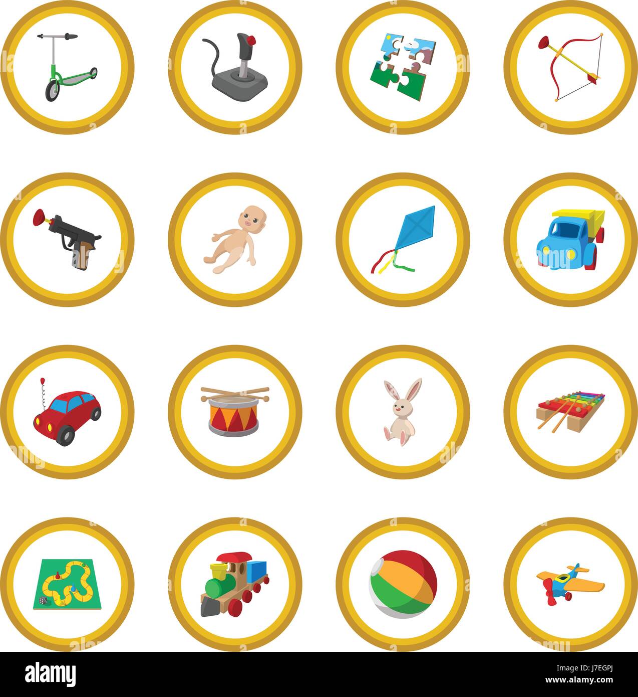 Toys cartoon icon circle Stock Vector Image & Art - Alamy