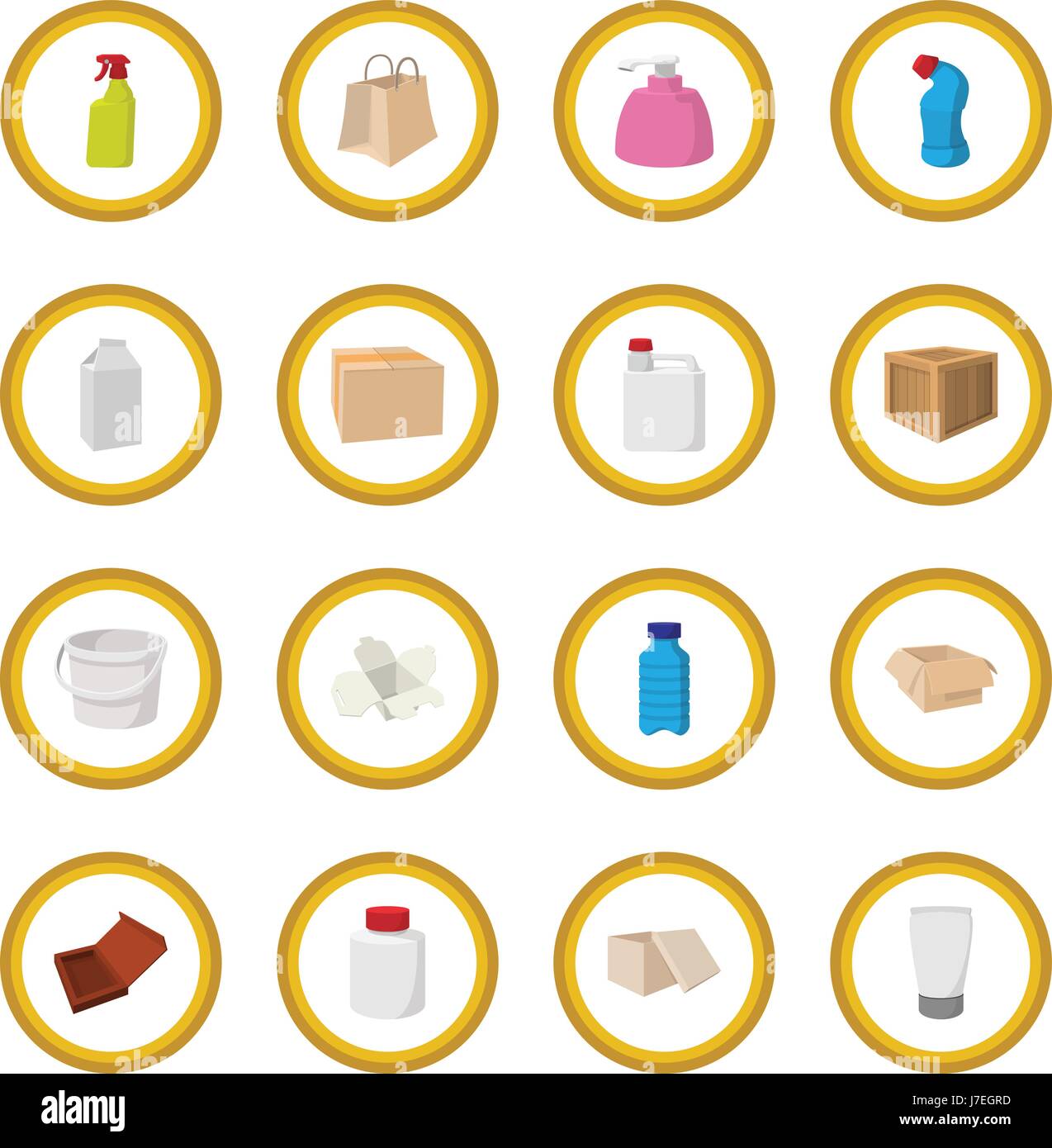 Packaging cartoon icon circle Stock Vector Image & Art - Alamy