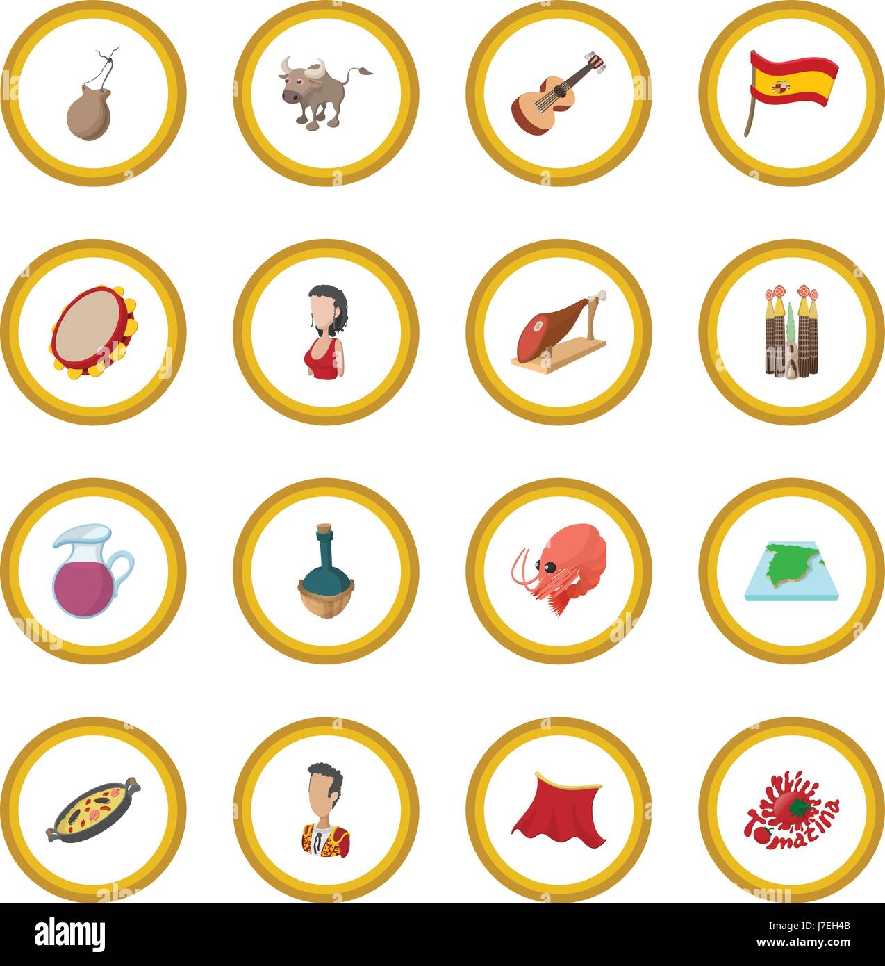 Spain icon circle Stock Vector Image & Art - Alamy