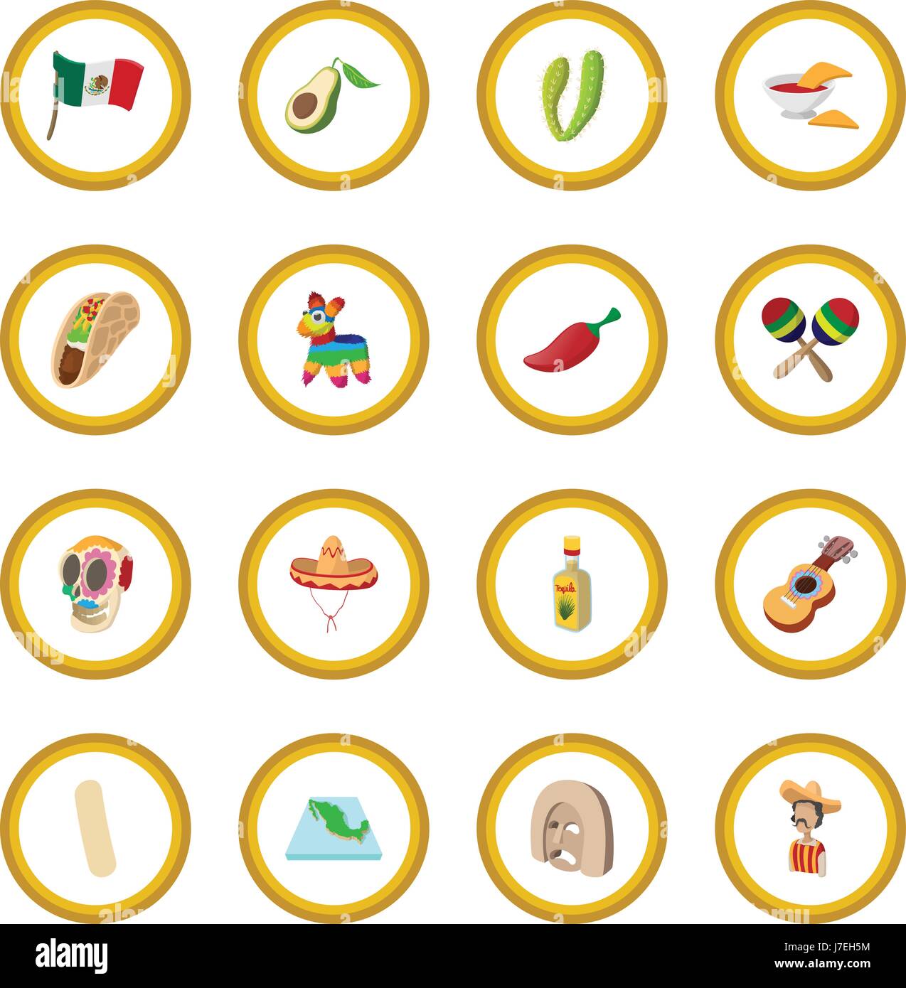 Mexico icon circle Stock Vector Image & Art - Alamy