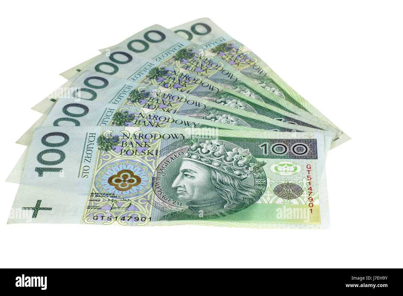 isolated currency finance polish polishing zloty cash cold cash money ...