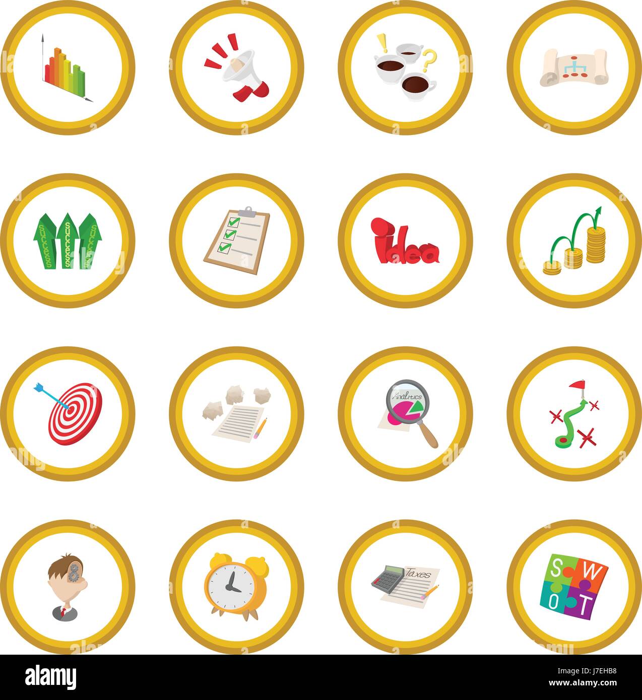 Business planning icon circle Stock Vector Image & Art - Alamy