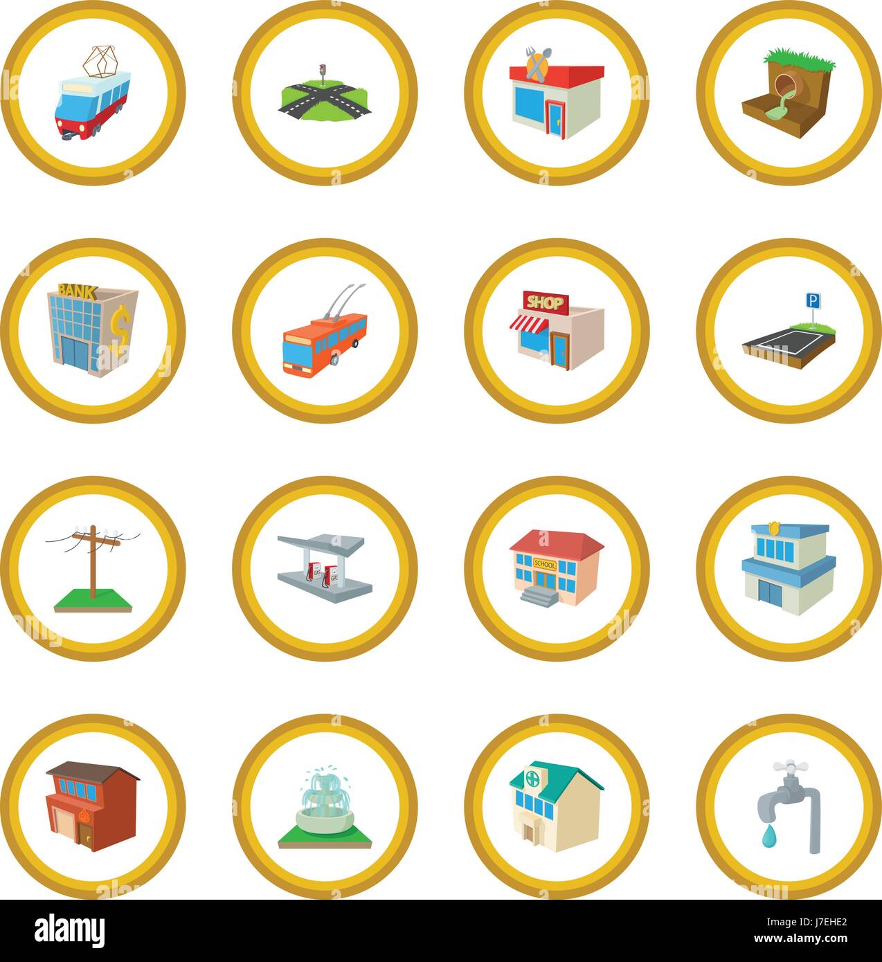 Urban infrastructure icon circle Stock Vector Image & Art - Alamy