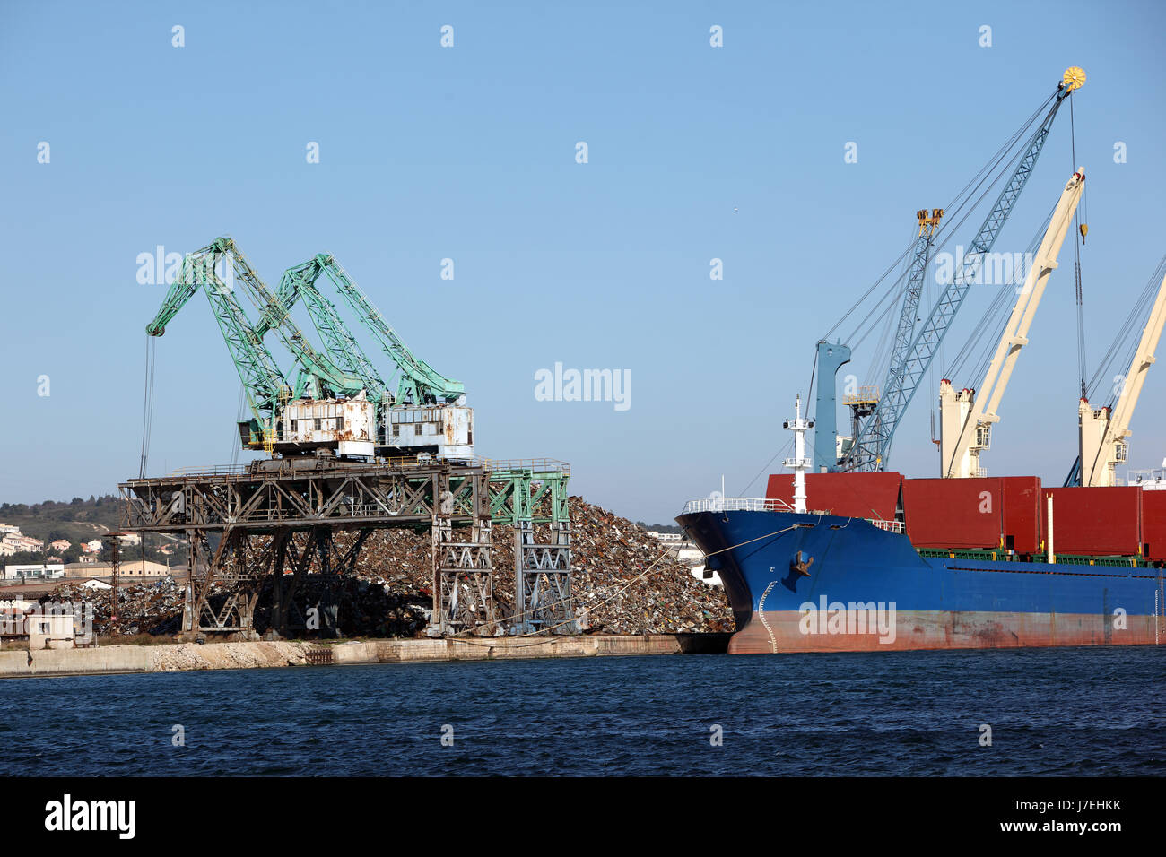 industrial boat anchored logistic cargo rowing boat sailing boat ...