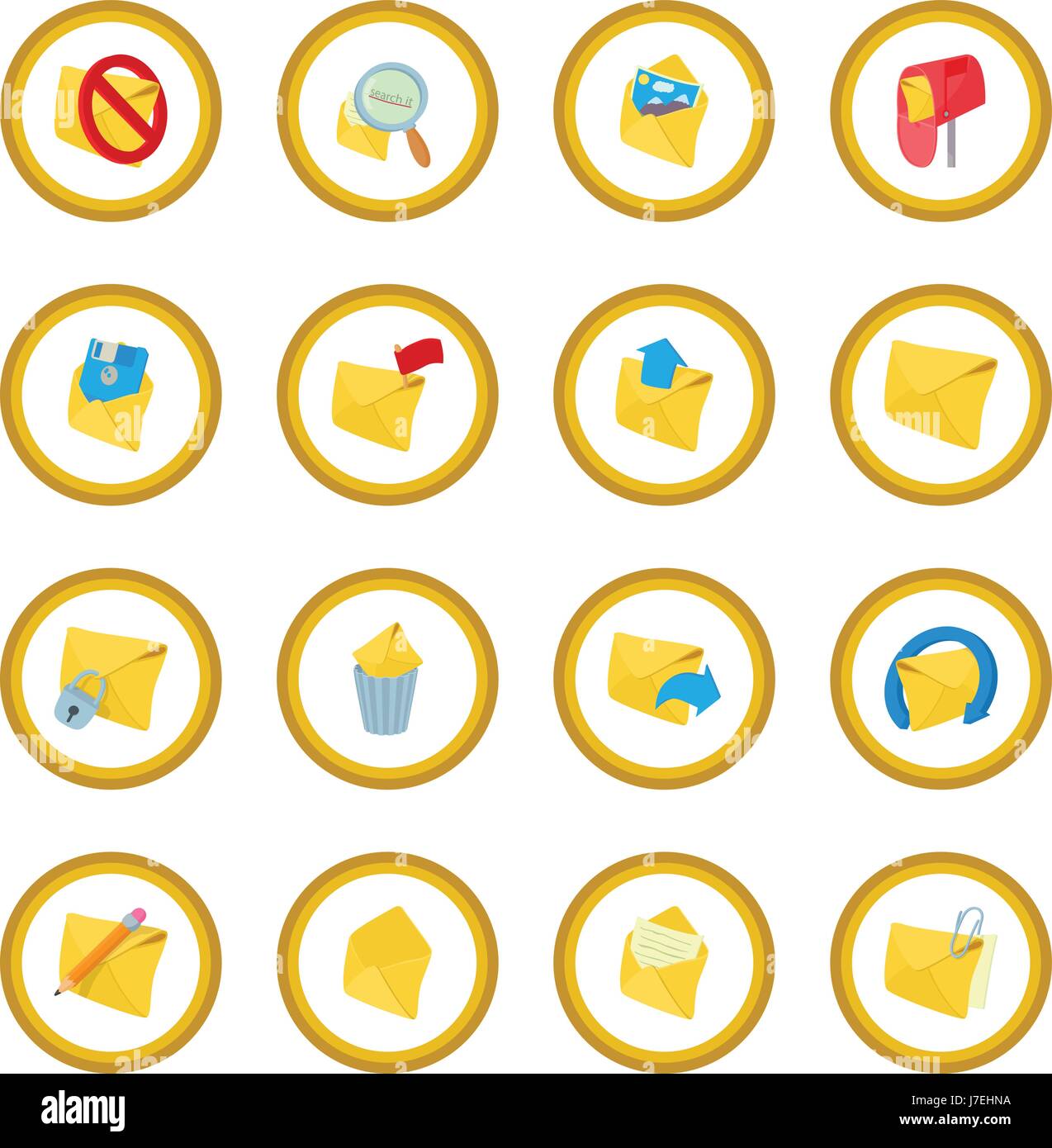 Mail icon circle Stock Vector Image & Art - Alamy