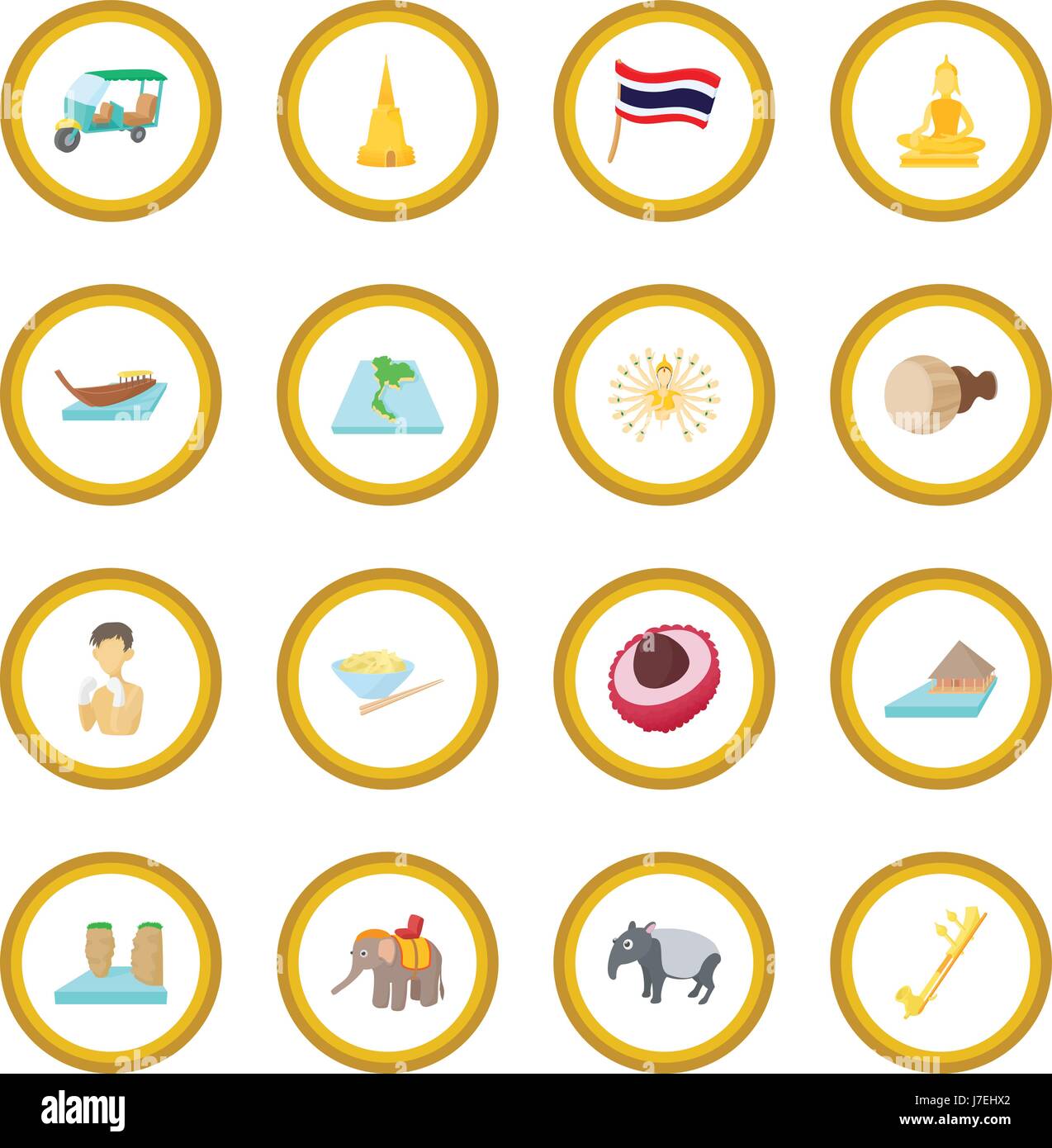 Thailand icon circle Stock Vector Image & Art - Alamy