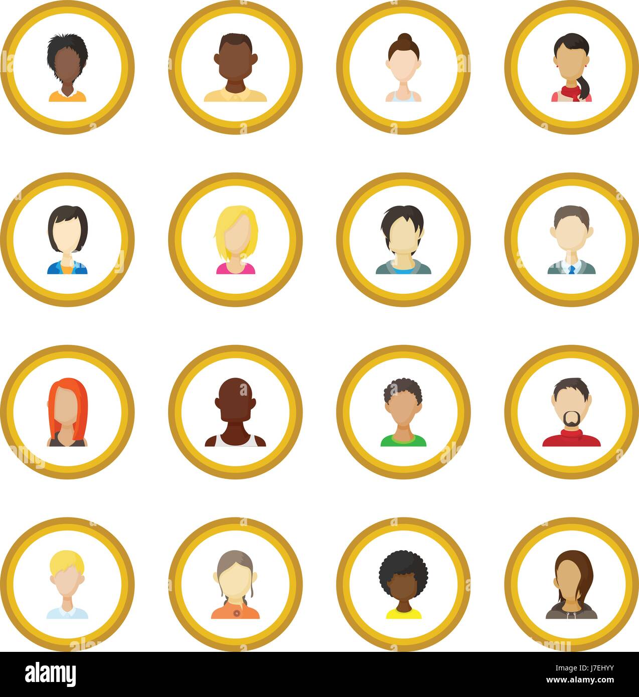 Avatar icon circle Stock Vector Image & Art - Alamy