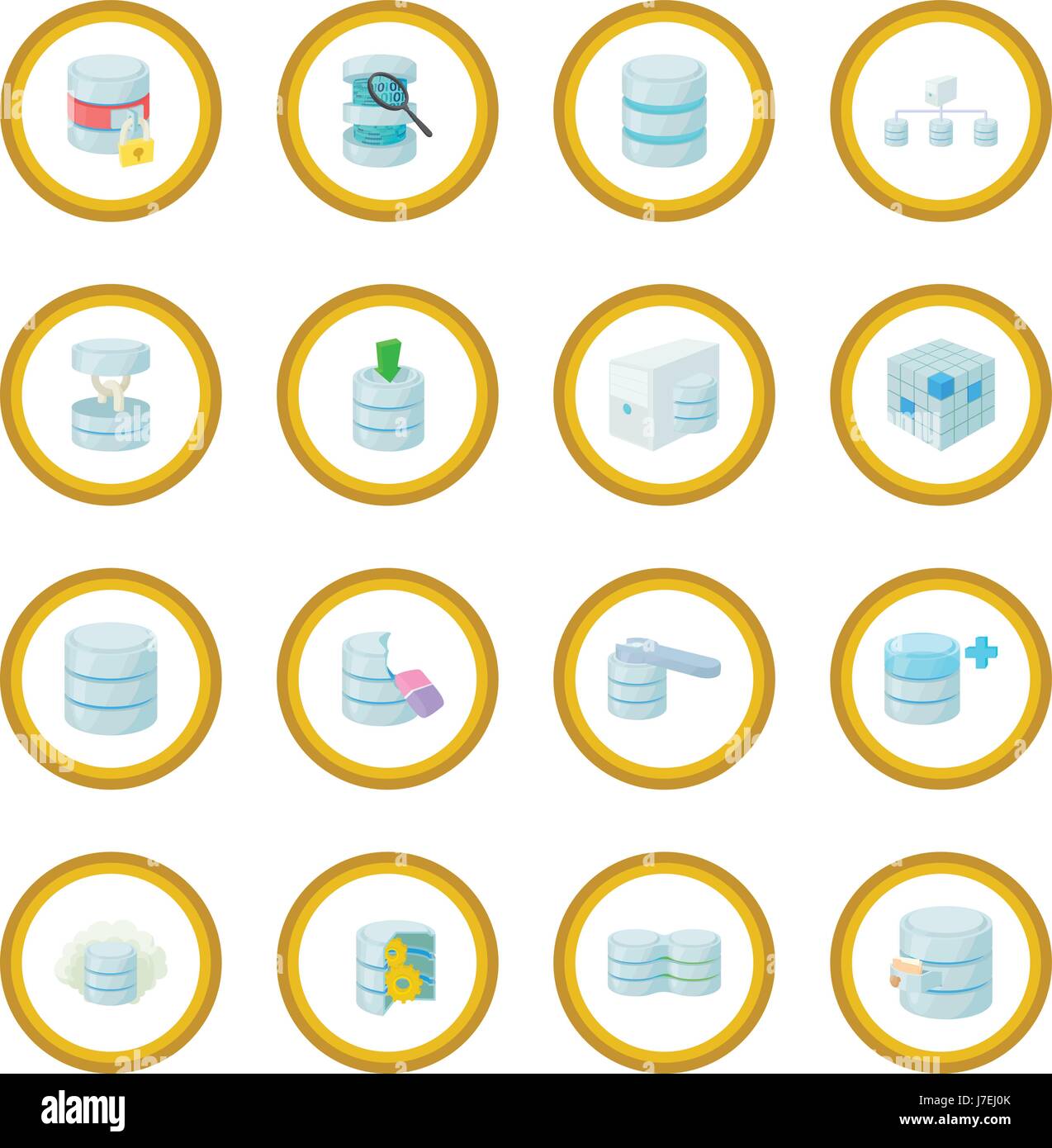 Data base icon circle Stock Vector Image & Art - Alamy