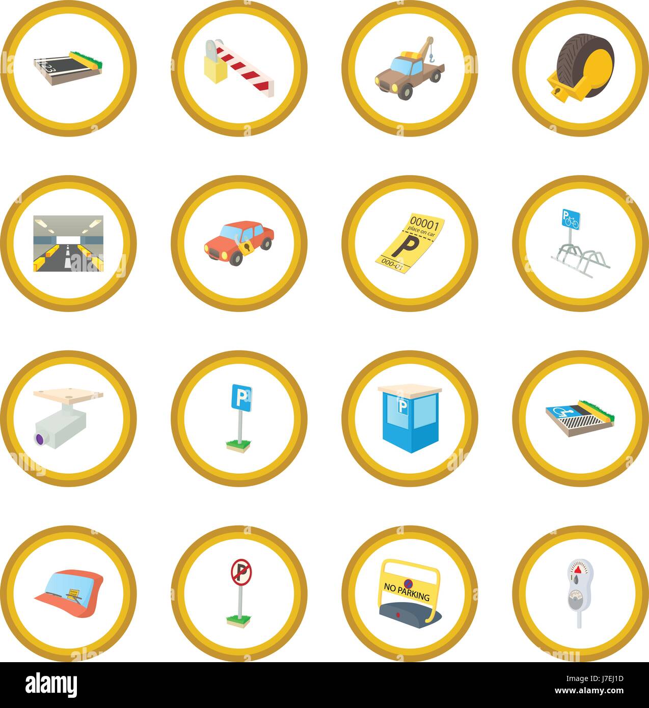 Parking icon circle Stock Vector Image & Art - Alamy