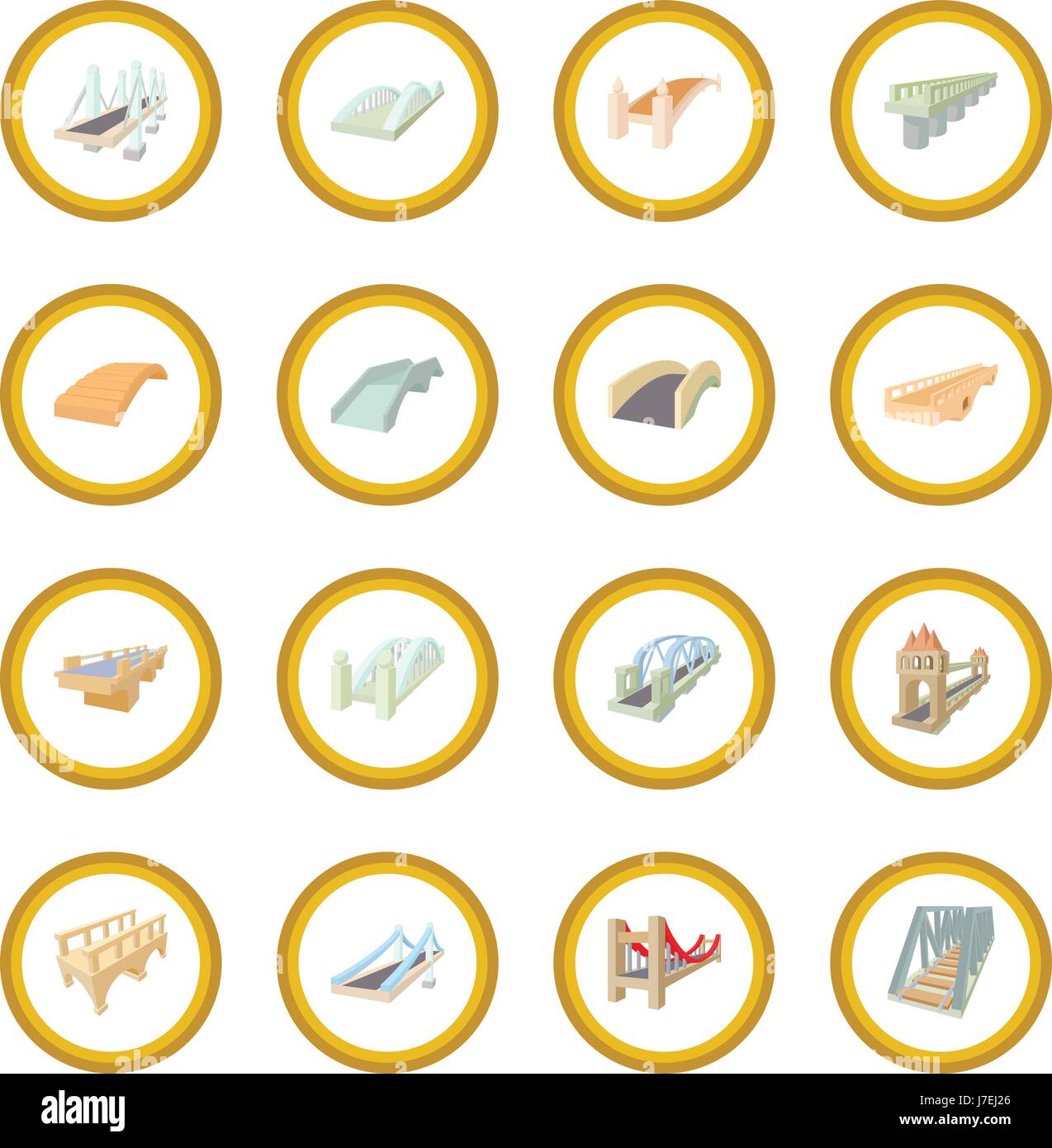 Bridge set icon circle Stock Vector Image & Art - Alamy