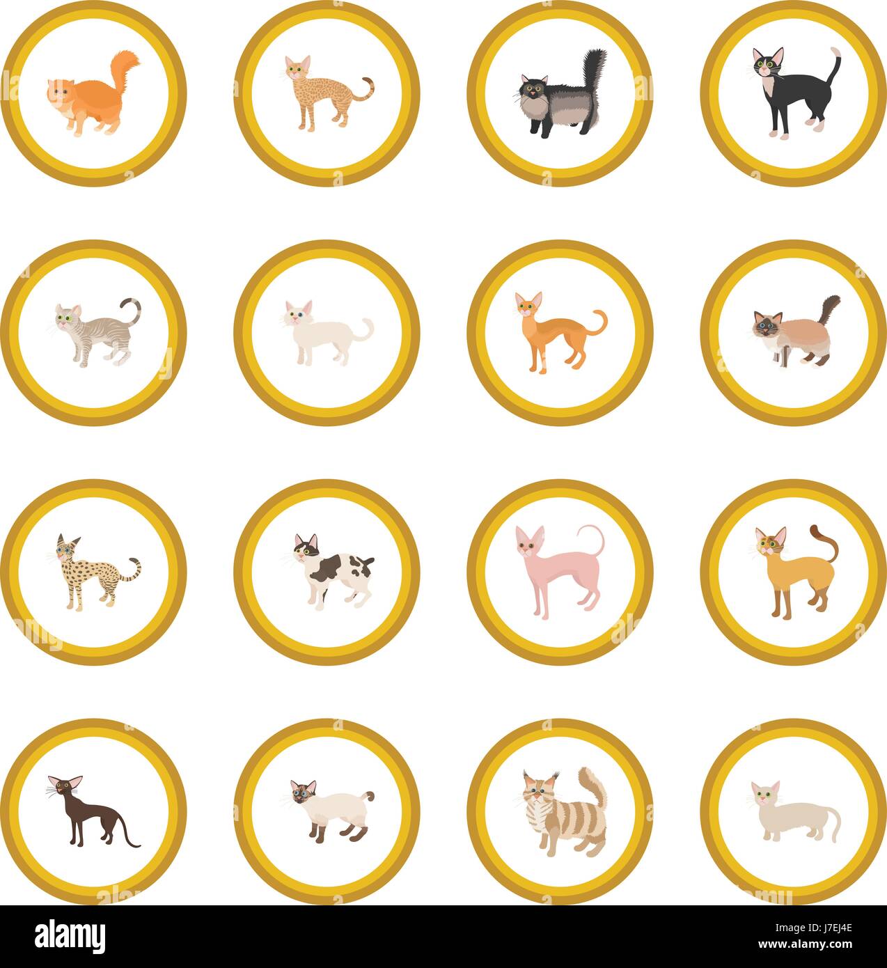 Cat icon circle Stock Vector Image & Art - Alamy