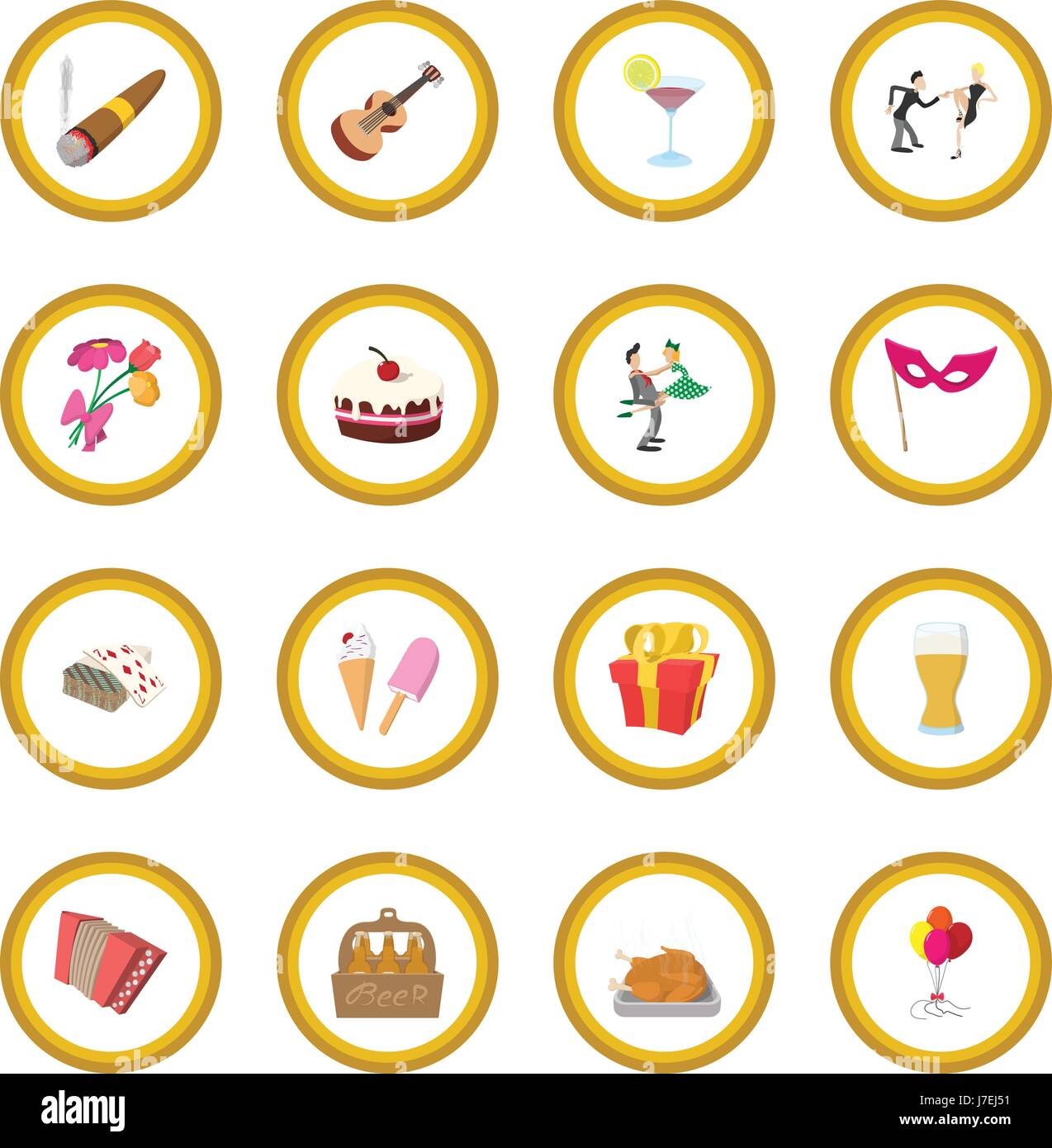 Party icon circle Stock Vector Image & Art - Alamy